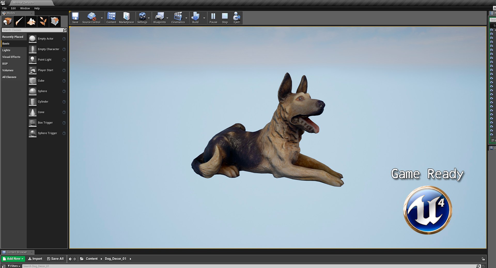 3d Dog Decor Model