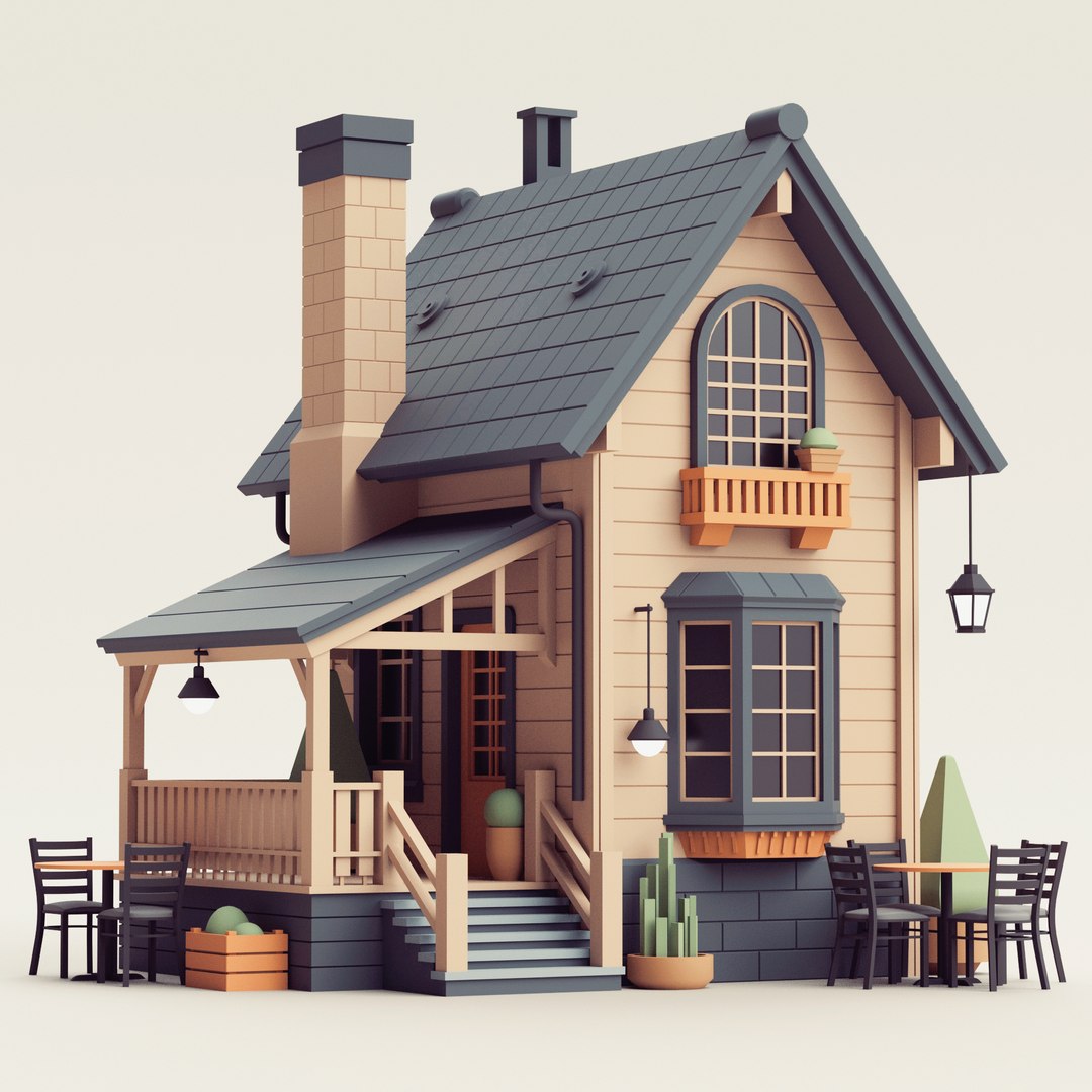 9 Modern Cottages 3D - TurboSquid 2244181