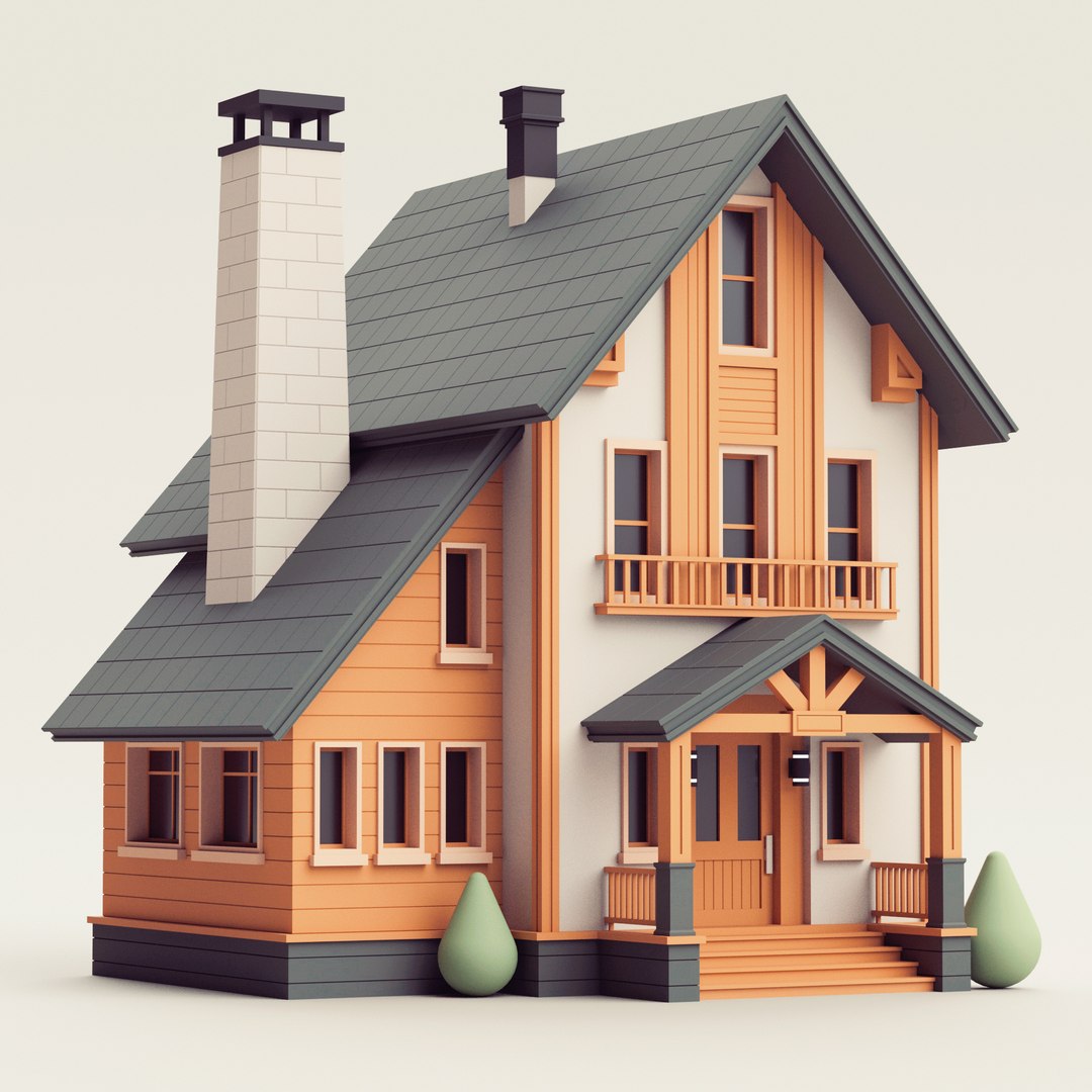 9 Modern Cottages 3D - TurboSquid 2244181