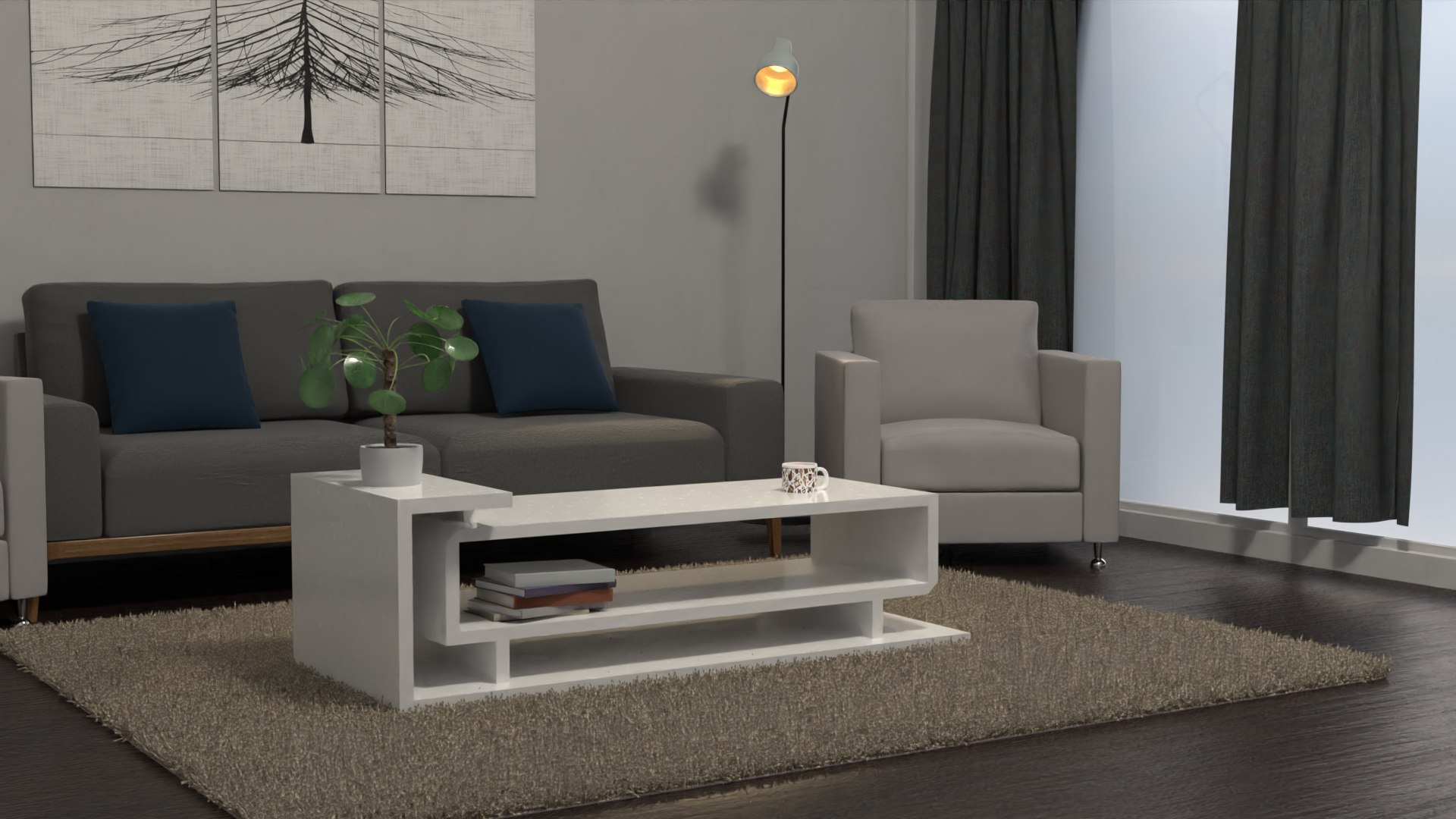 Low Poly Table Design 4 Model - TurboSquid 2120068