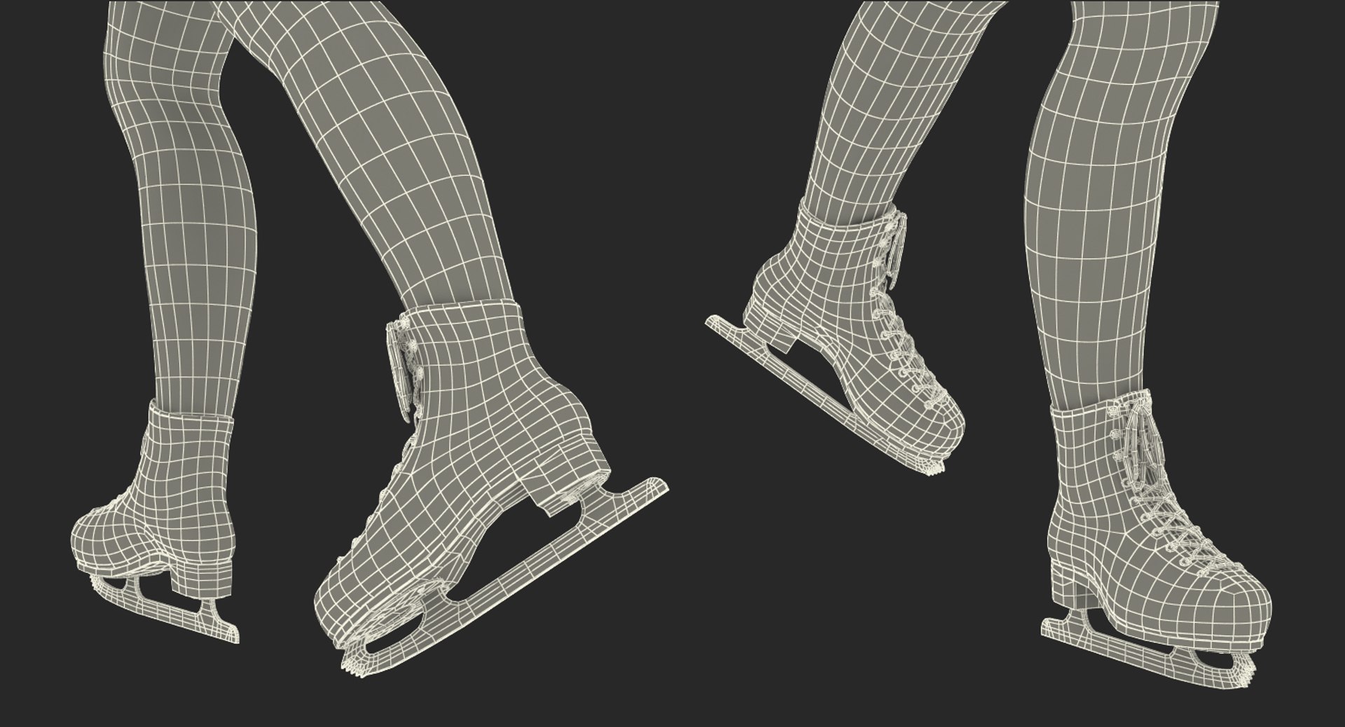 3D model male female figure skaters - TurboSquid 1212871