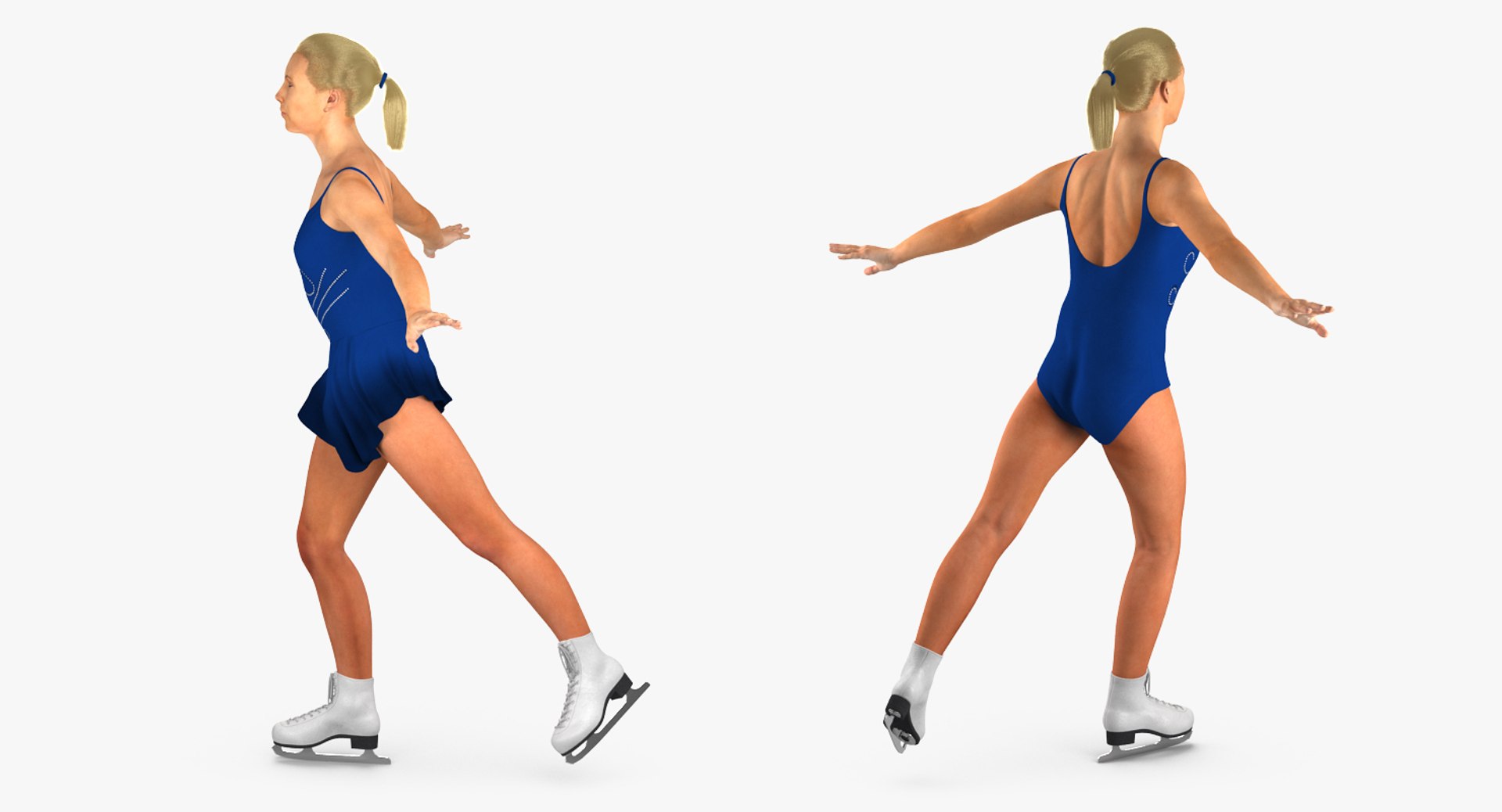 3D model male female figure skaters - TurboSquid 1212871