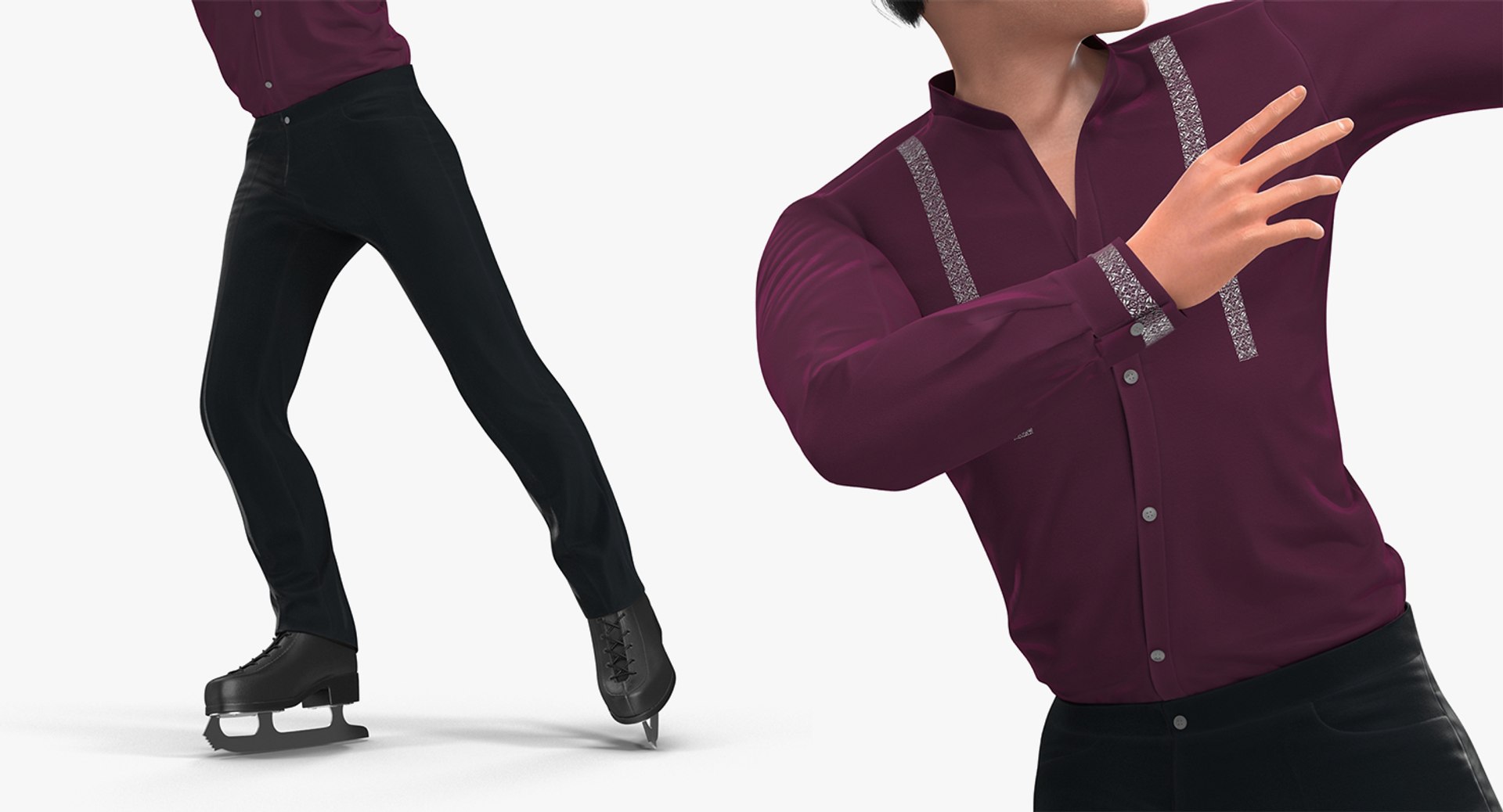 3D model male female figure skaters - TurboSquid 1212871