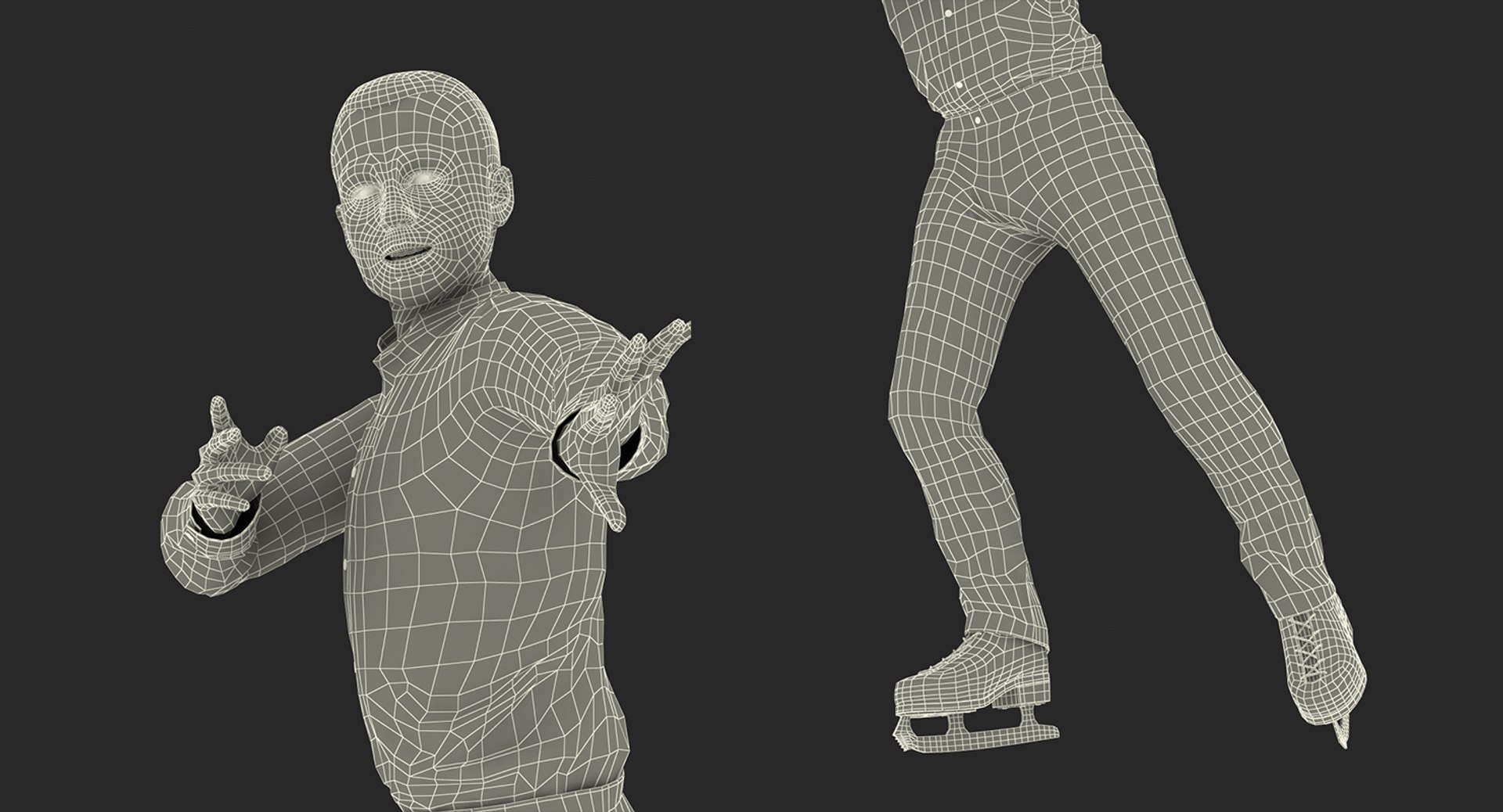 3D model male female figure skaters - TurboSquid 1212871