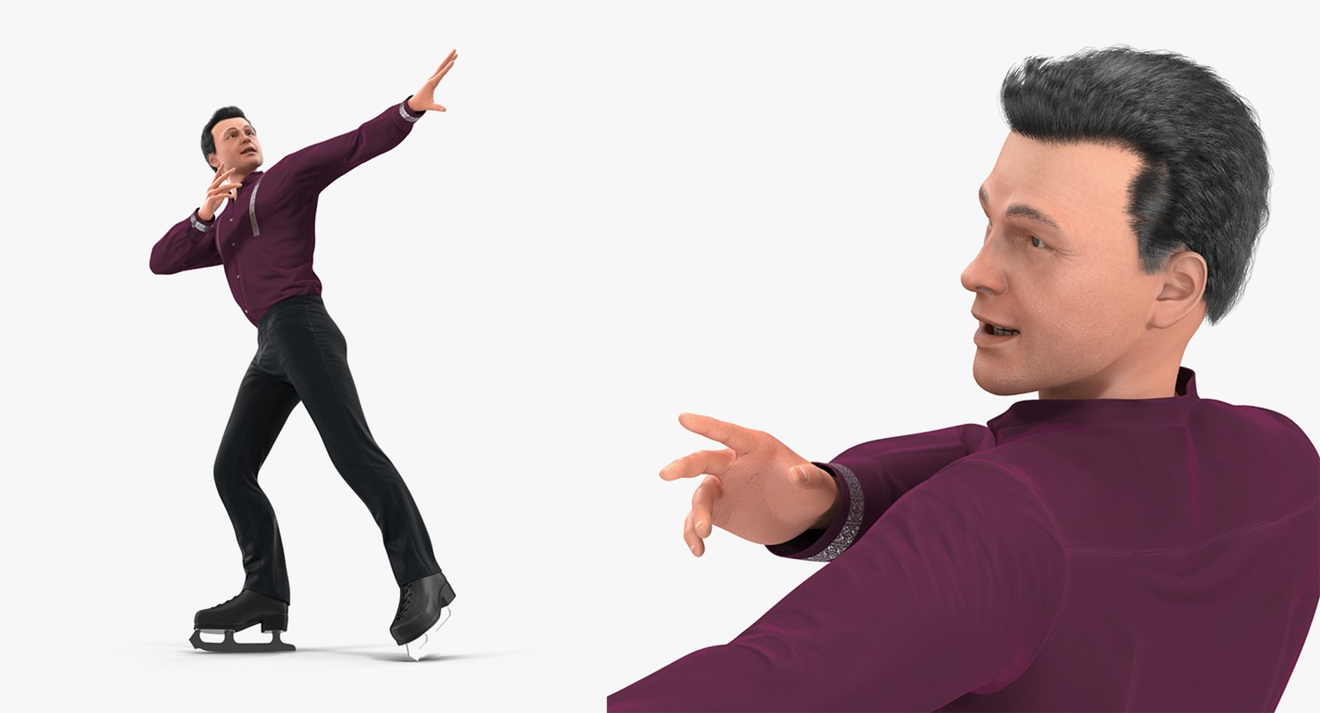 3D model male female figure skaters - TurboSquid 1212871