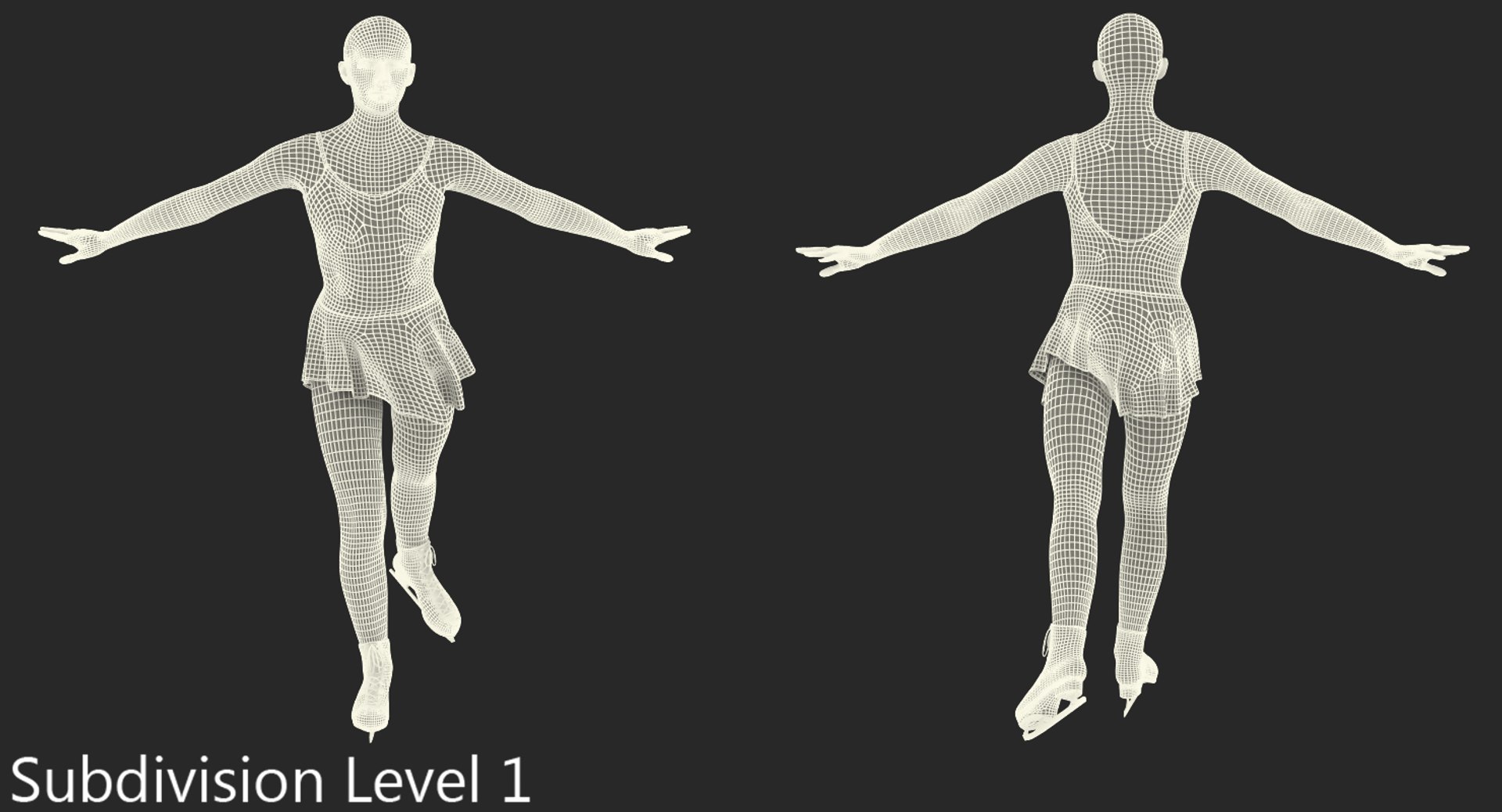 3D model male female figure skaters - TurboSquid 1212871