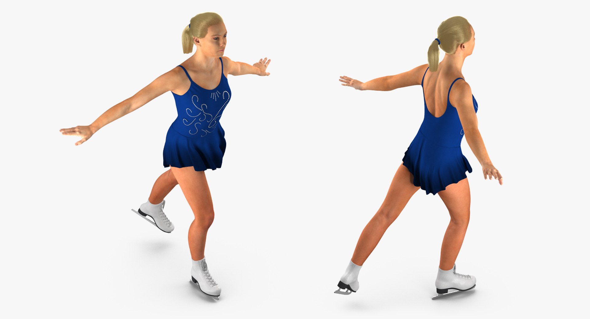 3D model male female figure skaters - TurboSquid 1212871