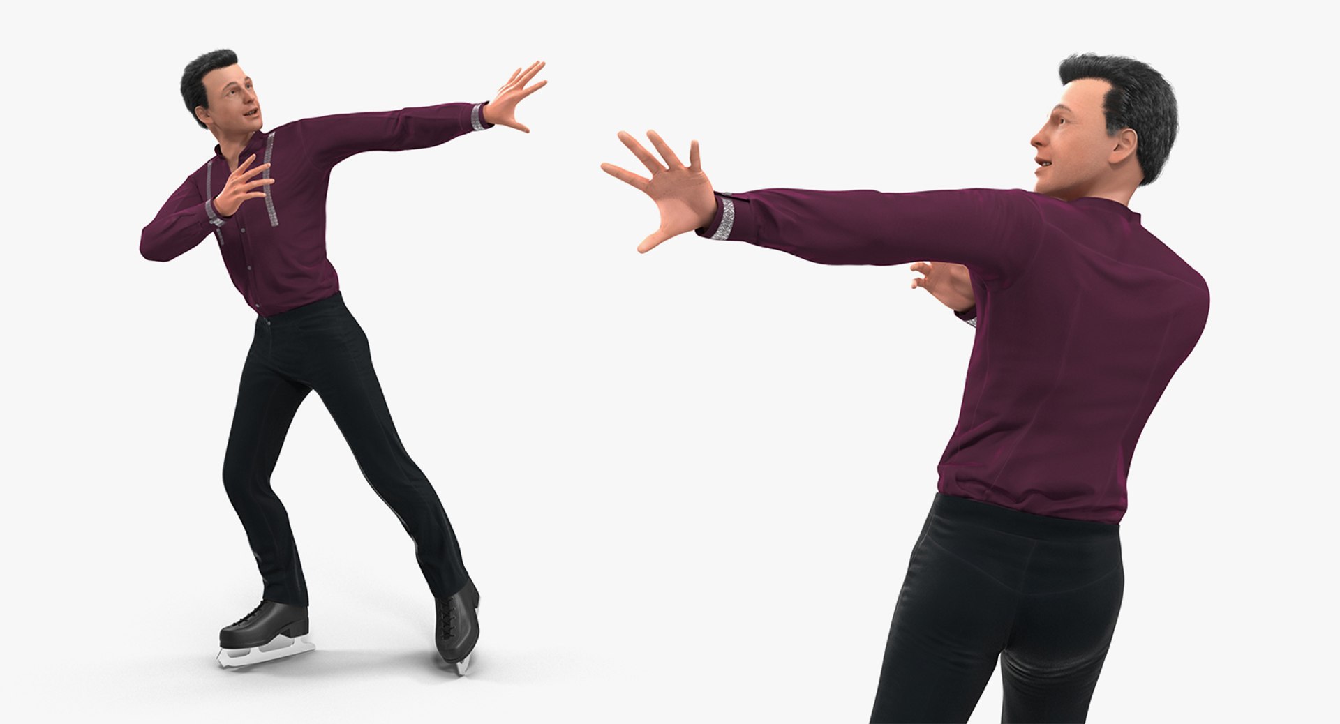 3D model male female figure skaters - TurboSquid 1212871