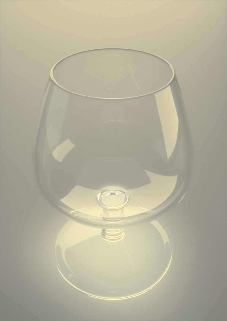 Cognac Snifter Glass Glassware 3d Obj