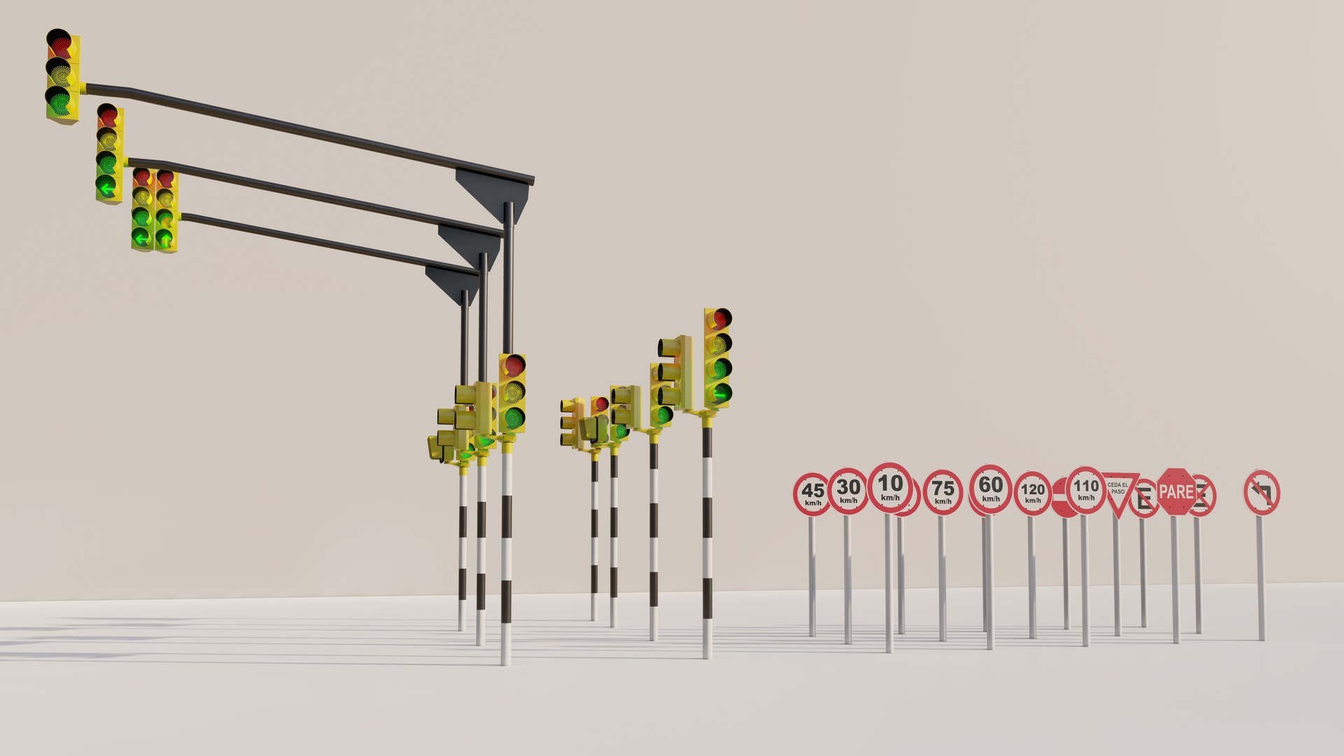 Signals And Traffic Lights 3D Model - TurboSquid 1952406