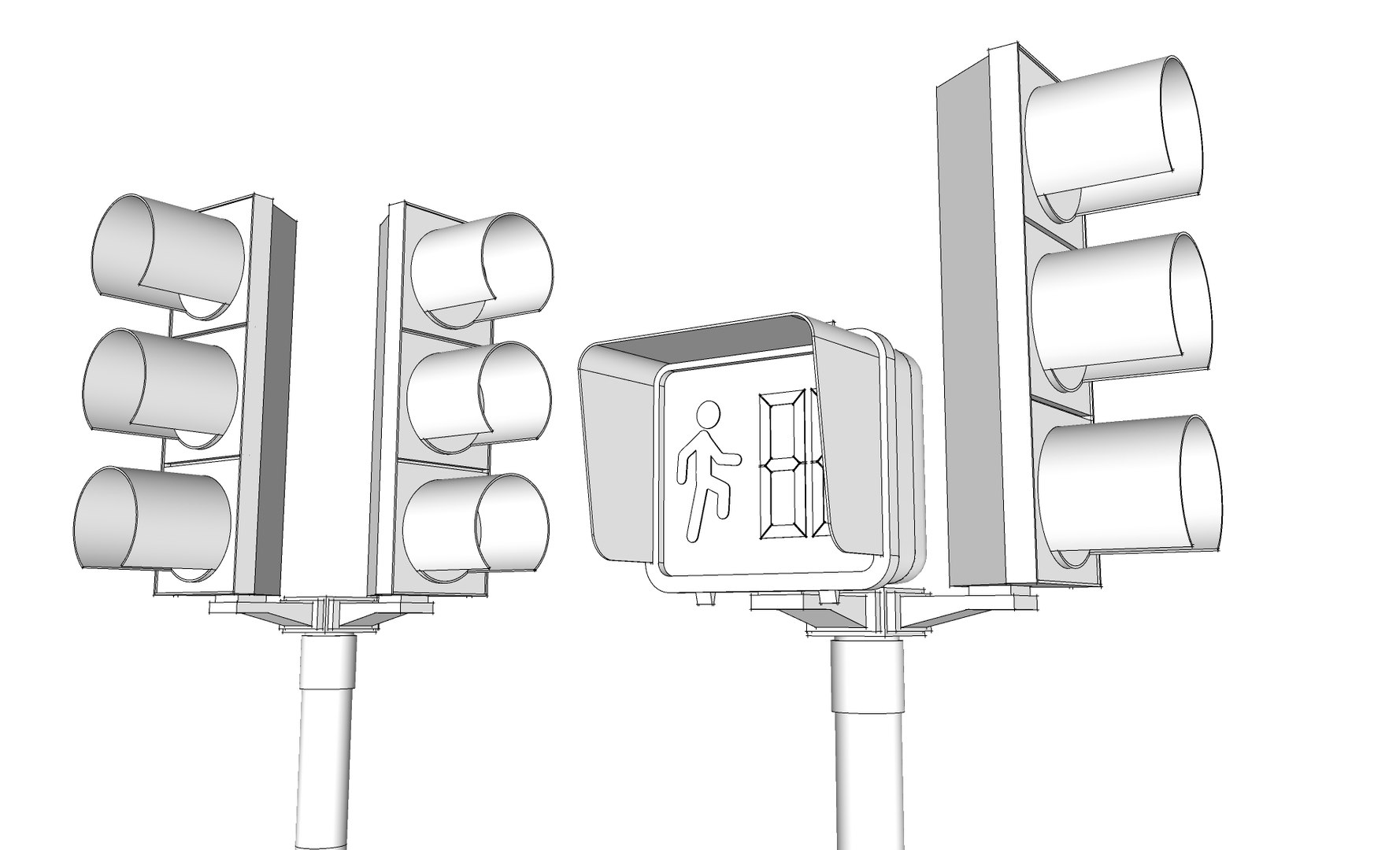 Signals And Traffic Lights 3D Model - TurboSquid 1952406