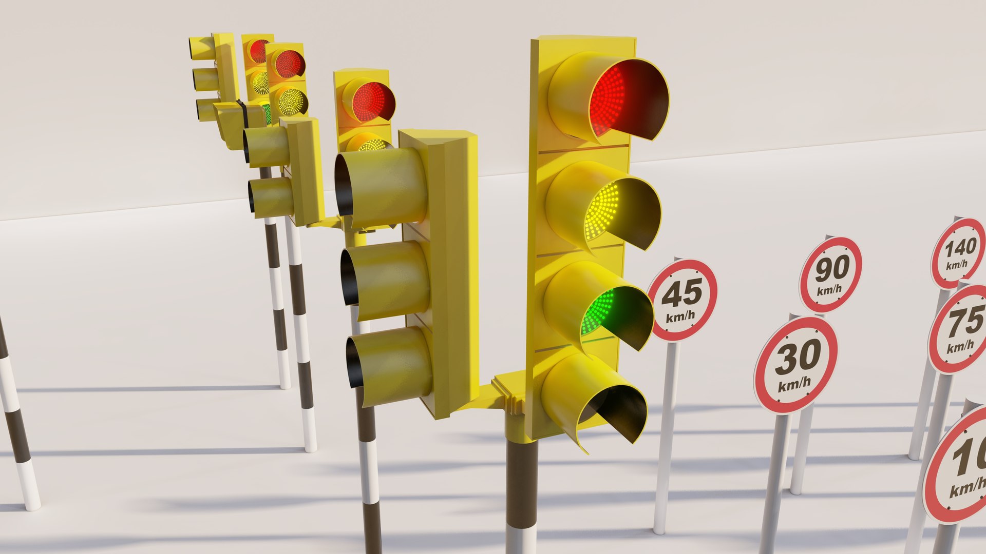 Signals And Traffic Lights 3D Model - TurboSquid 1952406