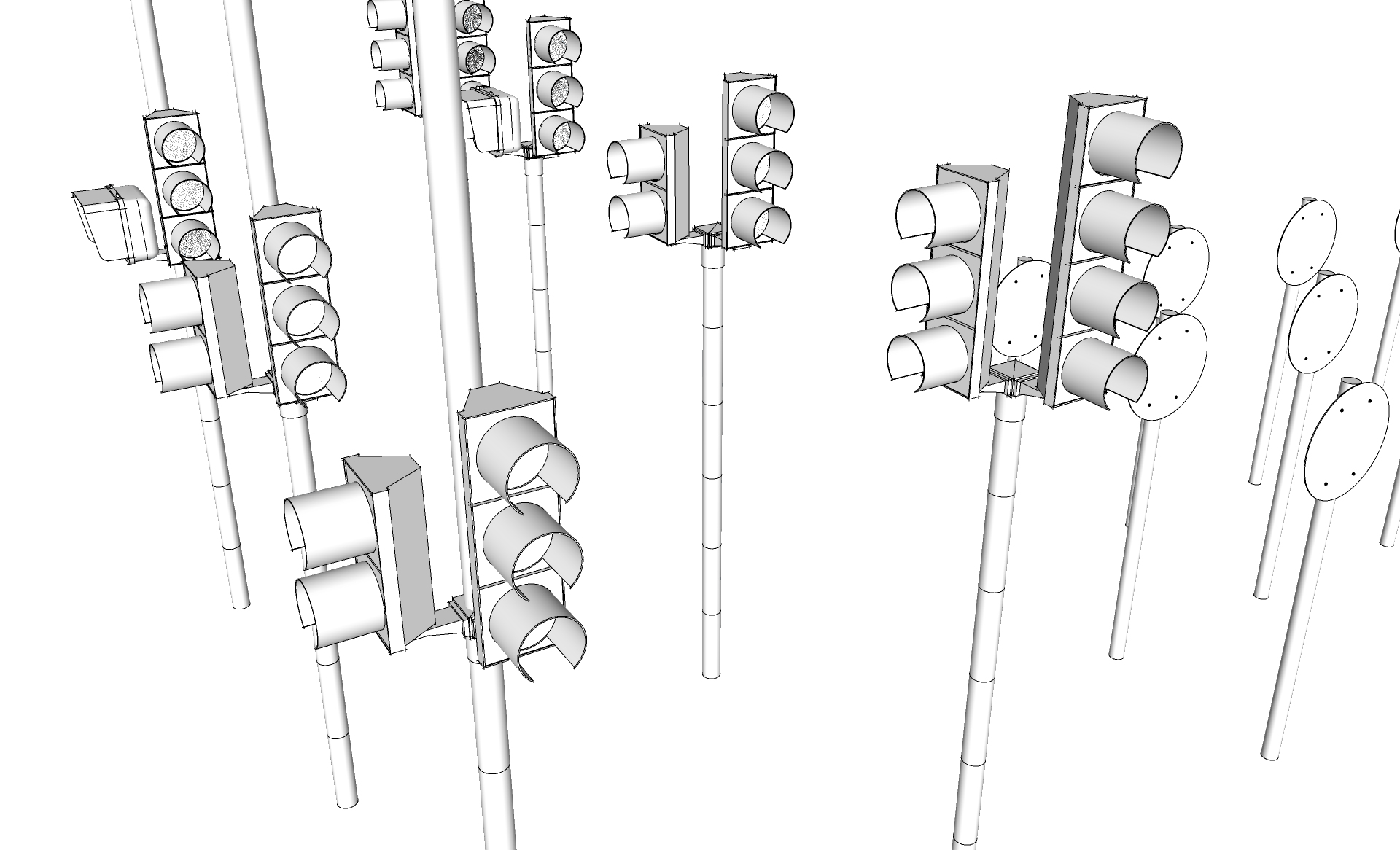 Signals and traffic lights 3D model - TurboSquid 1952406