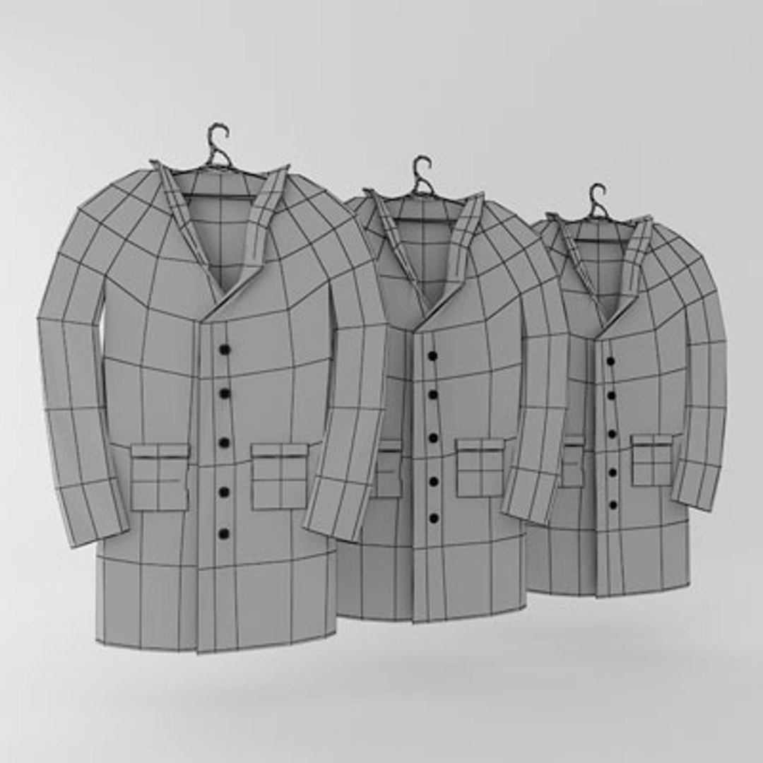 3dsmax Raincoat Set Clothes 02