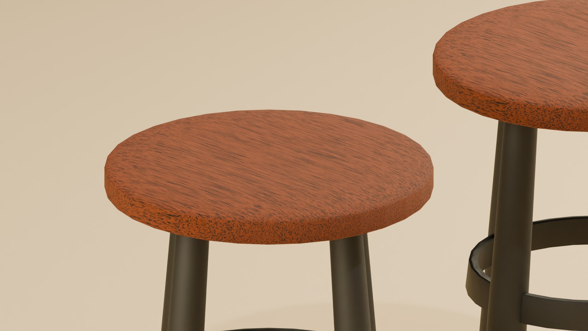 Classic Round Stool 3D - TurboSquid 2413137