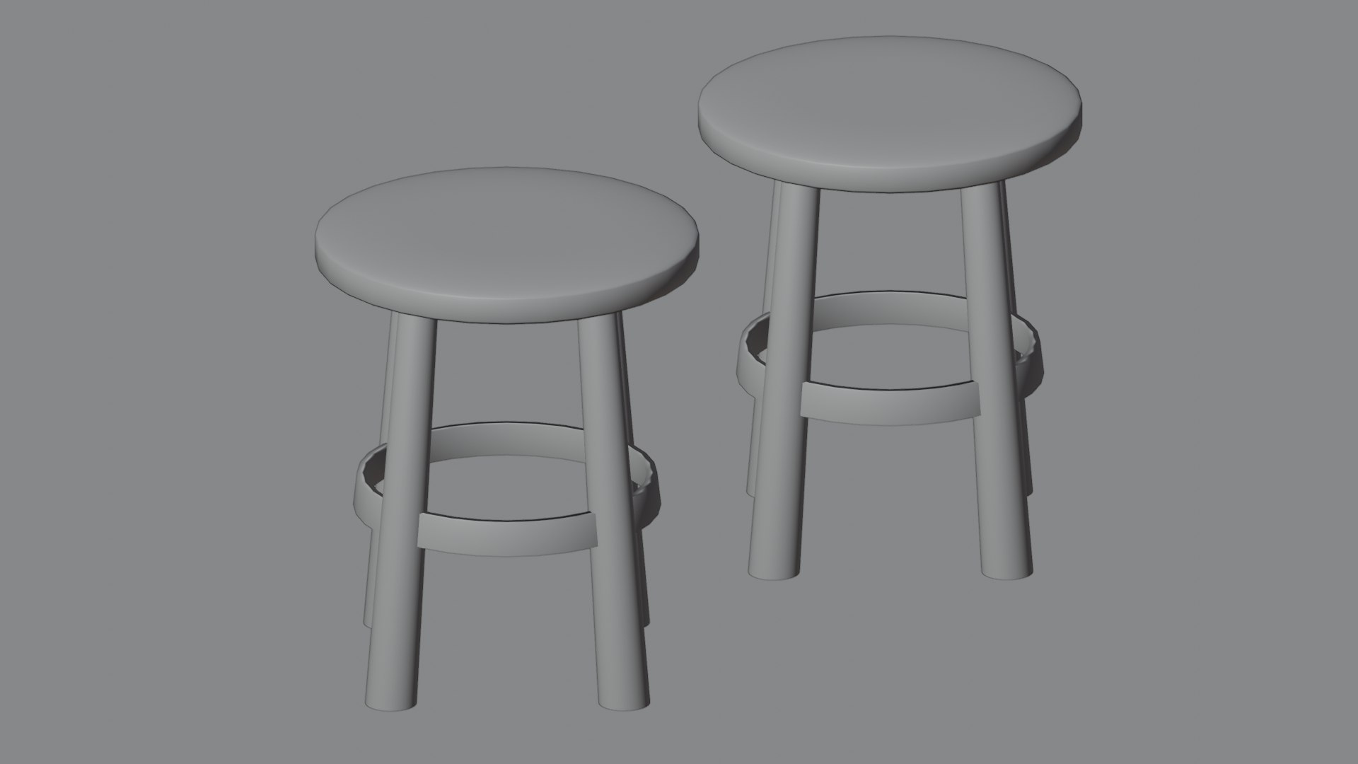 Classic Round Stool 3D - TurboSquid 2413137