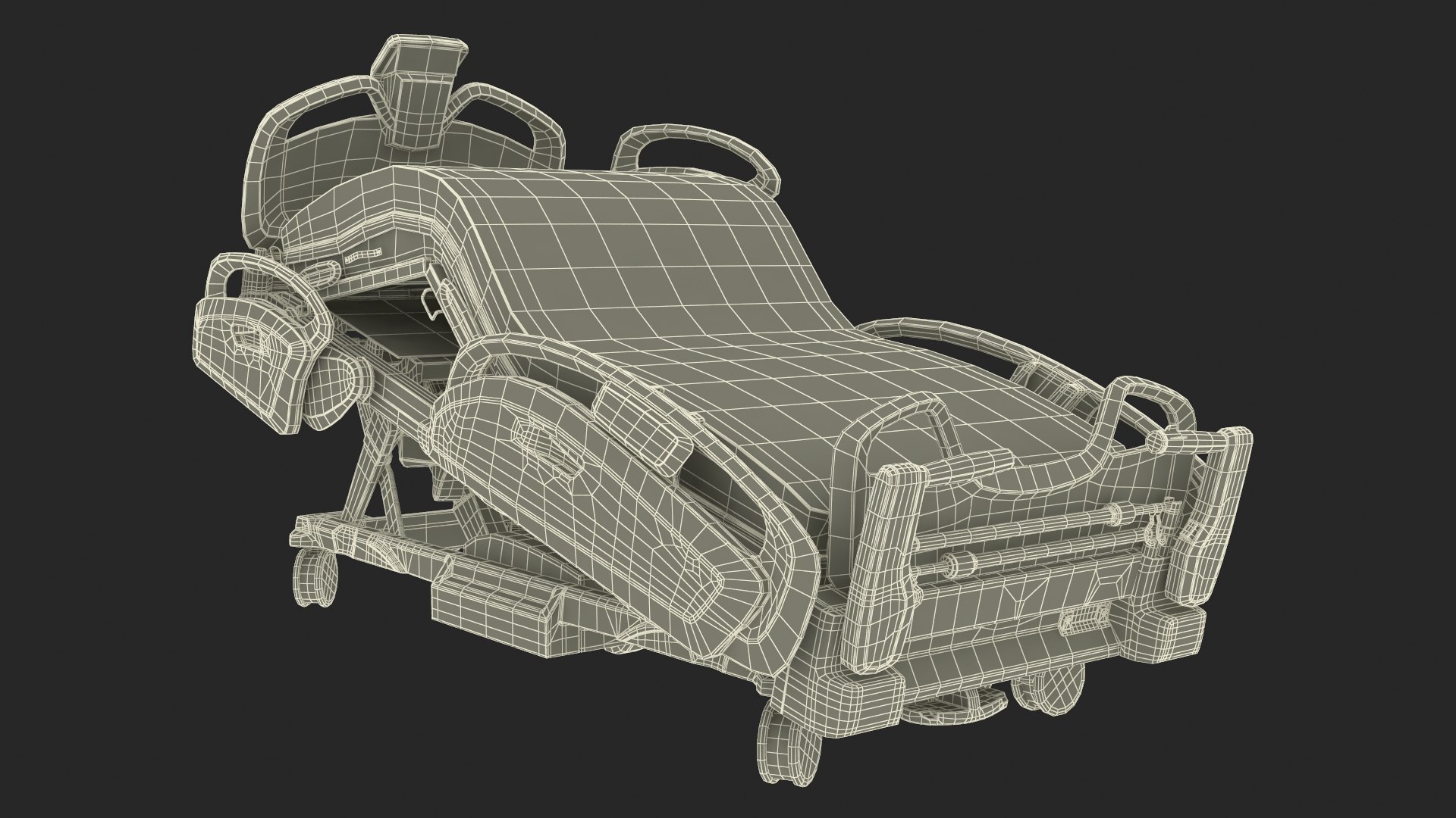 3D Stryker Procuity ZM Smart Hospital Bed Rigged model - TurboSquid 2116291