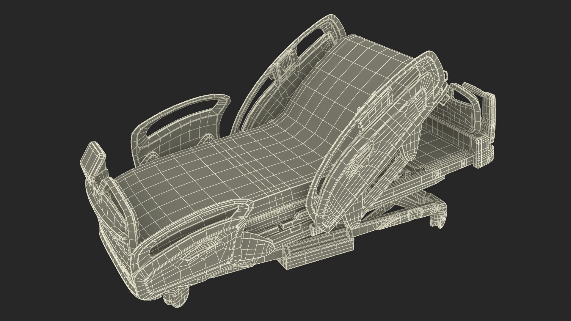 3D Stryker Procuity ZM Smart Hospital Bed Rigged model - TurboSquid 2116291