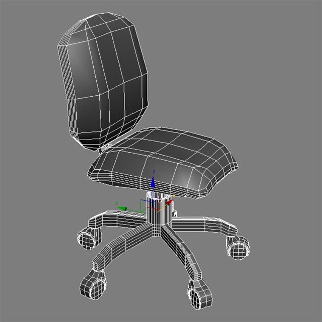 3d model standard office chair