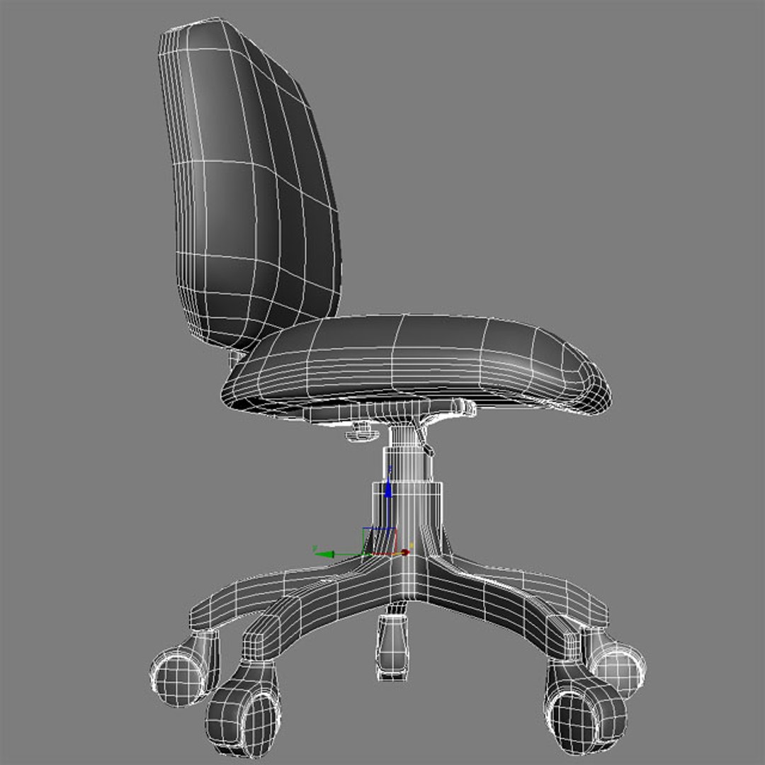 3d model standard office chair