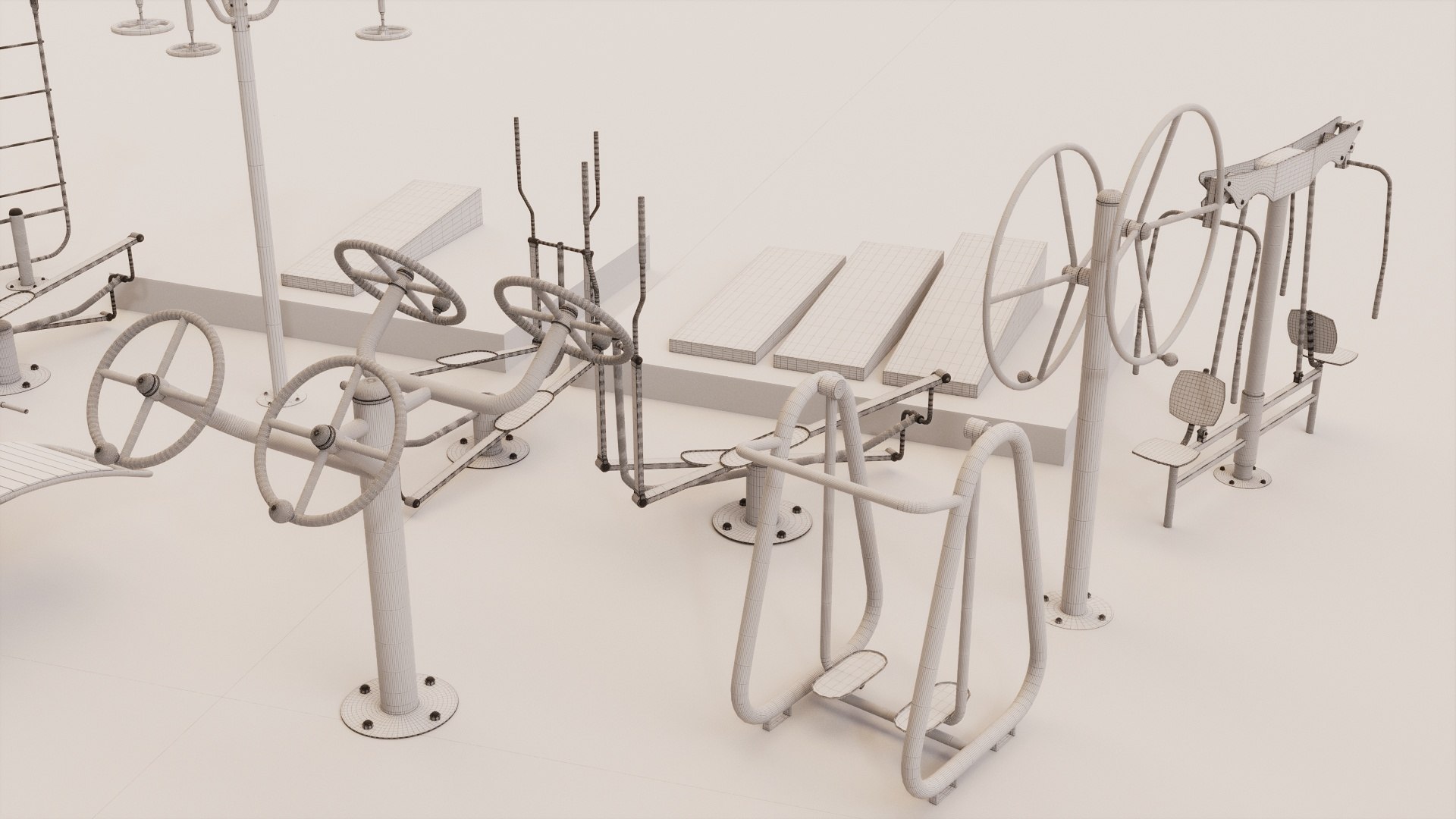 Outdoor Gym 3D Model - TurboSquid 2036118