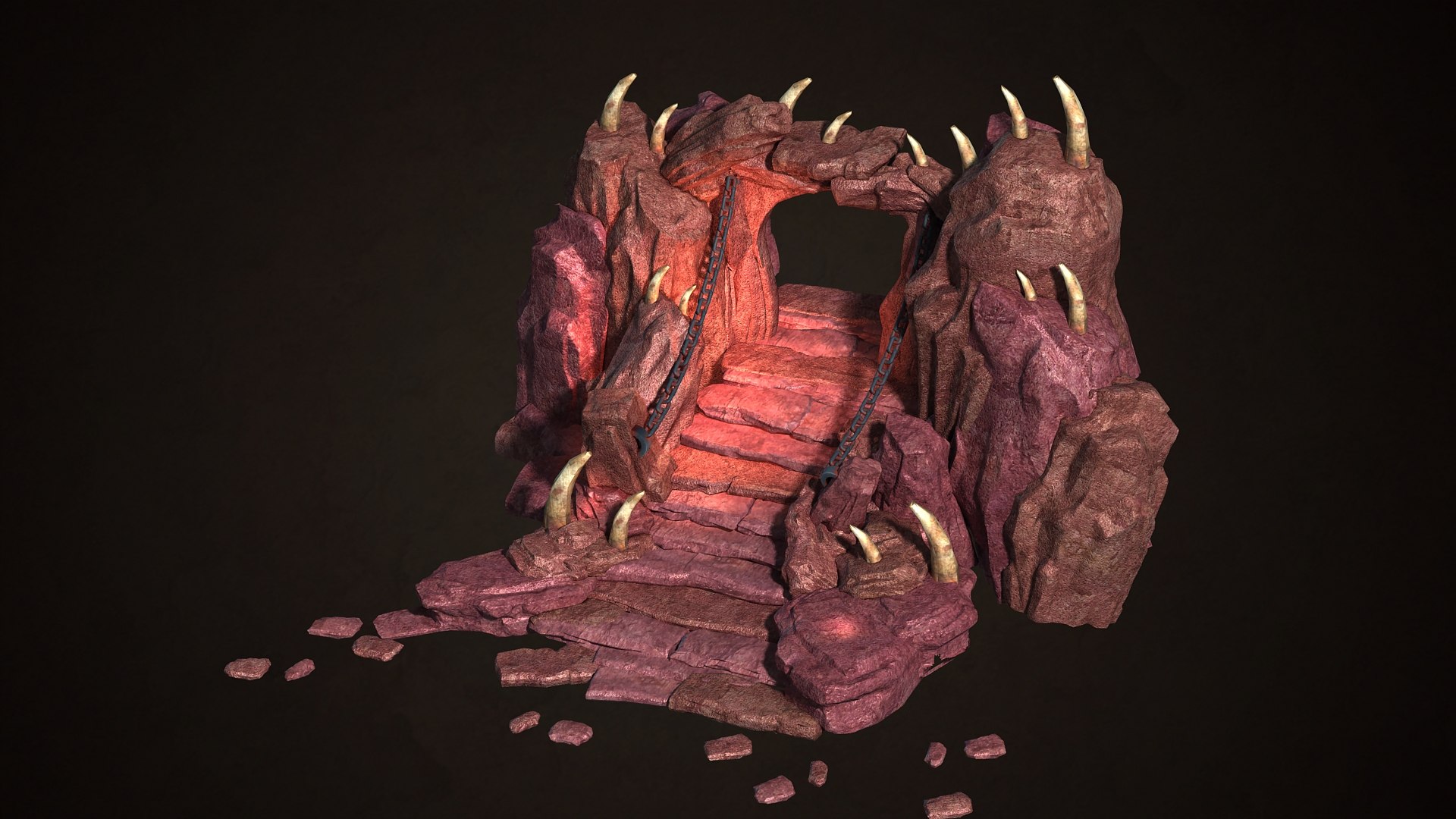 Skeleton Cave Scene Entrance To The Cave Rock 3D Model - TurboSquid 2252766