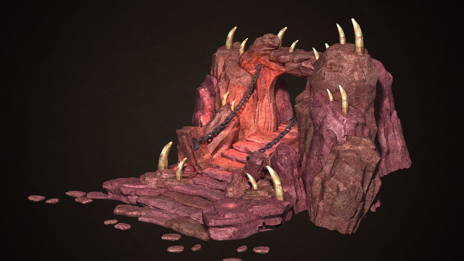 Skeleton Cave Scene Entrance To The Cave Rock 3D Model - TurboSquid 2252766