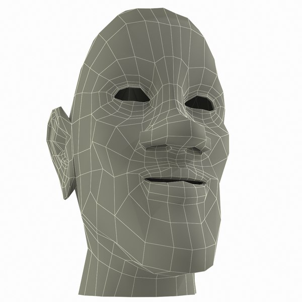 3d cartoon character faces model