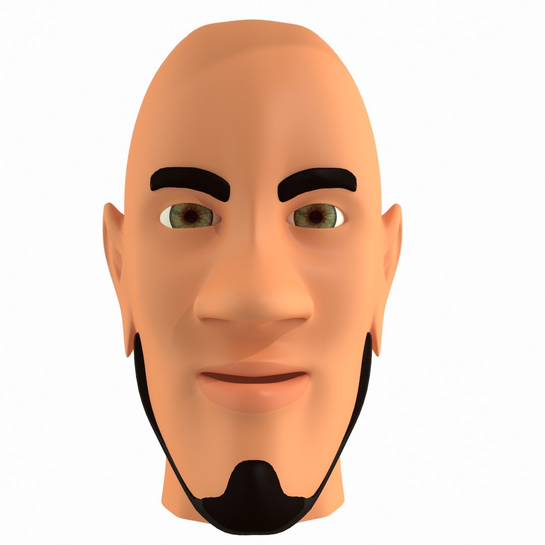 3d Cartoon Character Faces Model