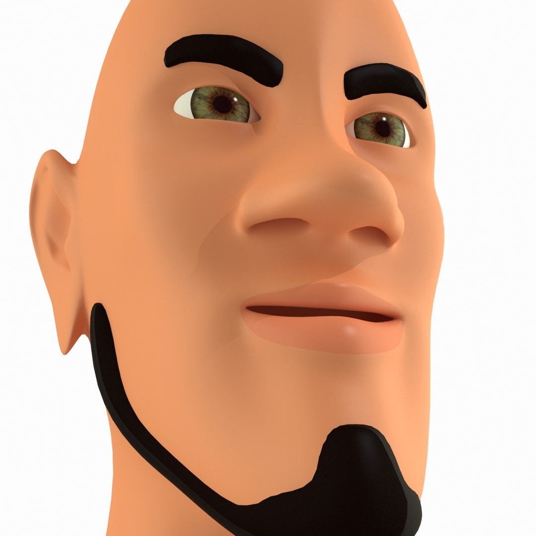 3d Cartoon Character Faces Model