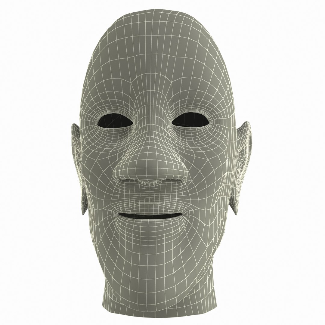 3d Cartoon Character Faces Model
