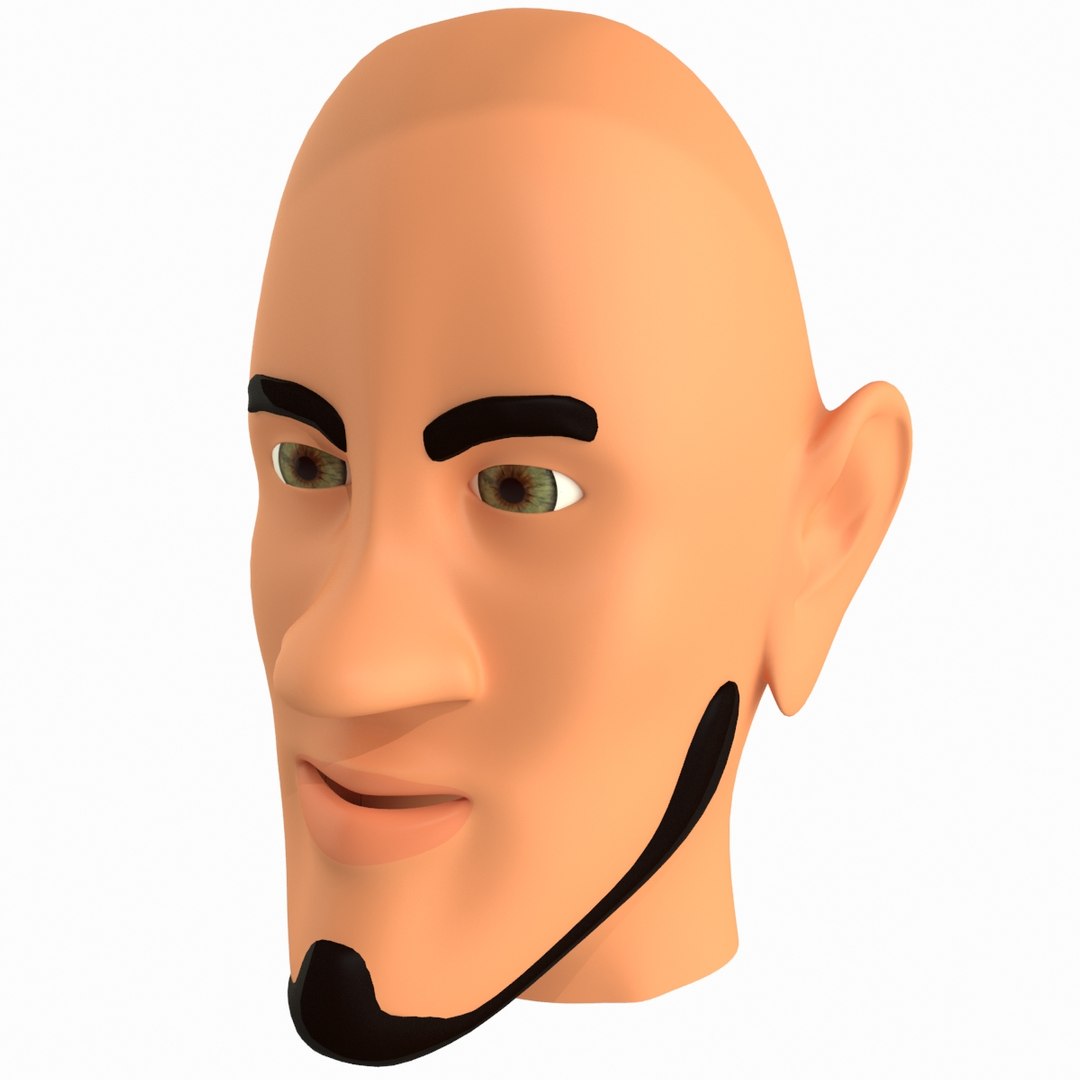 3d Cartoon Character Faces Model
