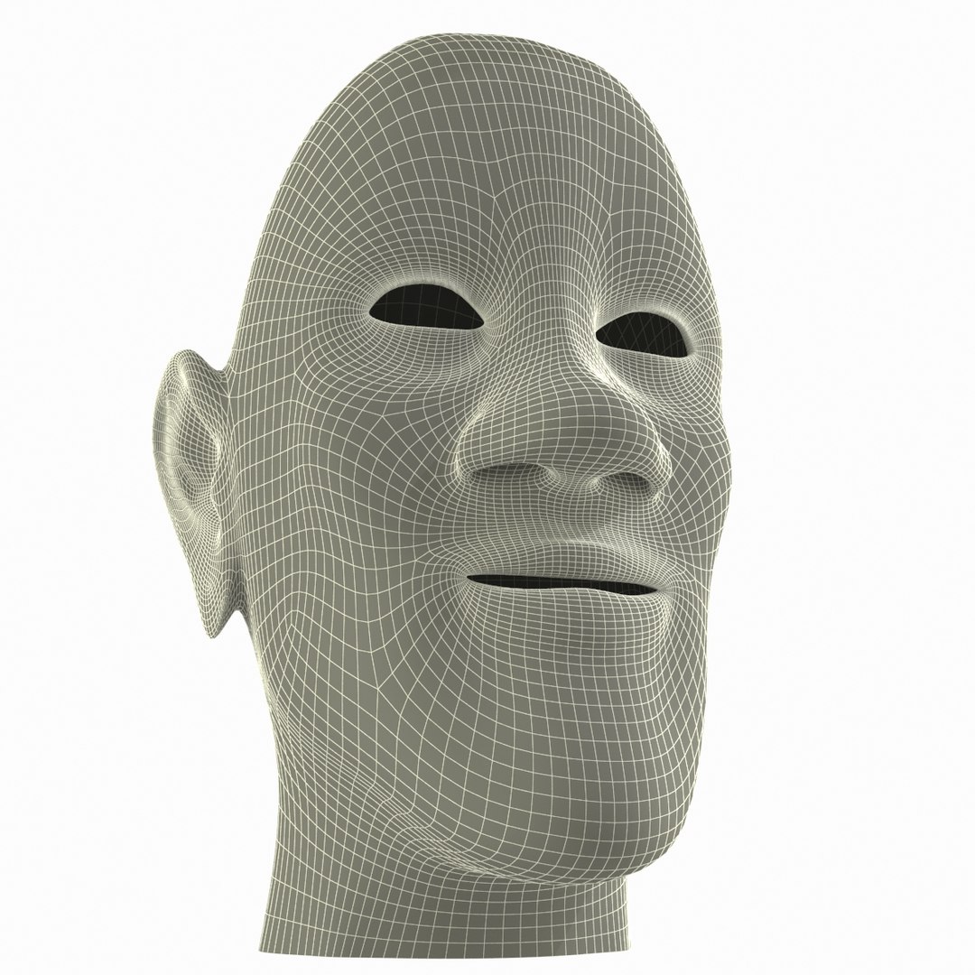 3d Cartoon Character Faces Model