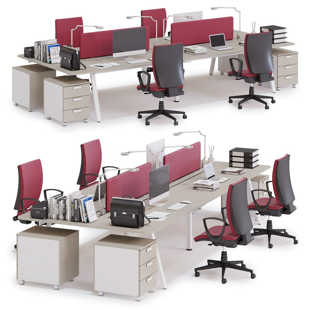 Office workspace las 3D model - TurboSquid 1444745