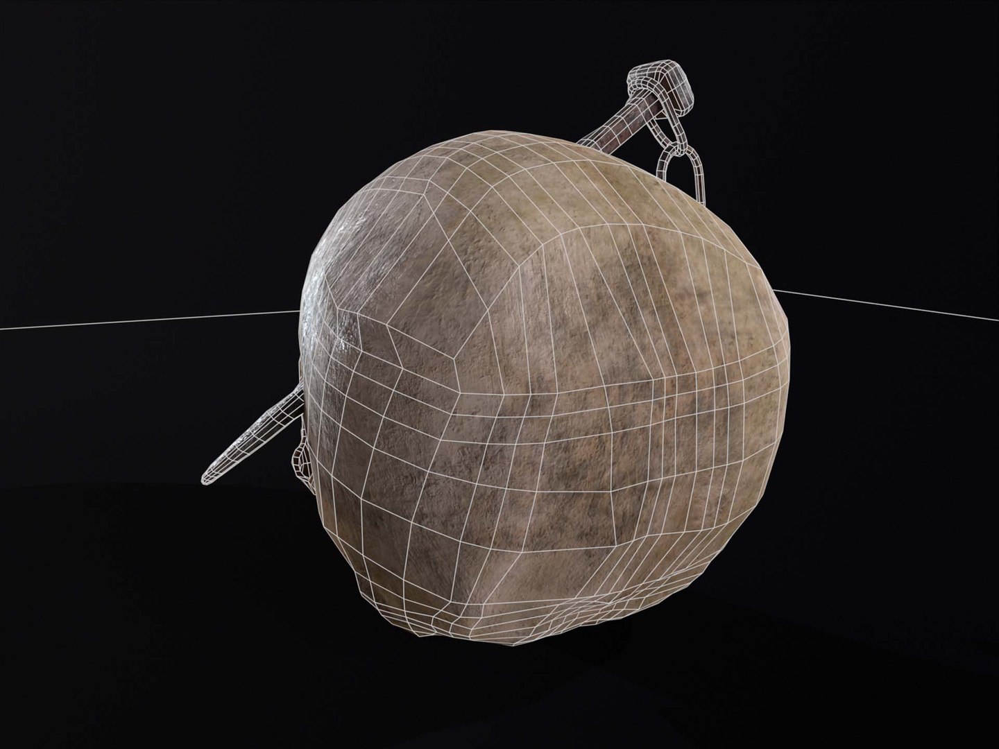 3D Old Impaled Skull - TurboSquid 2118412