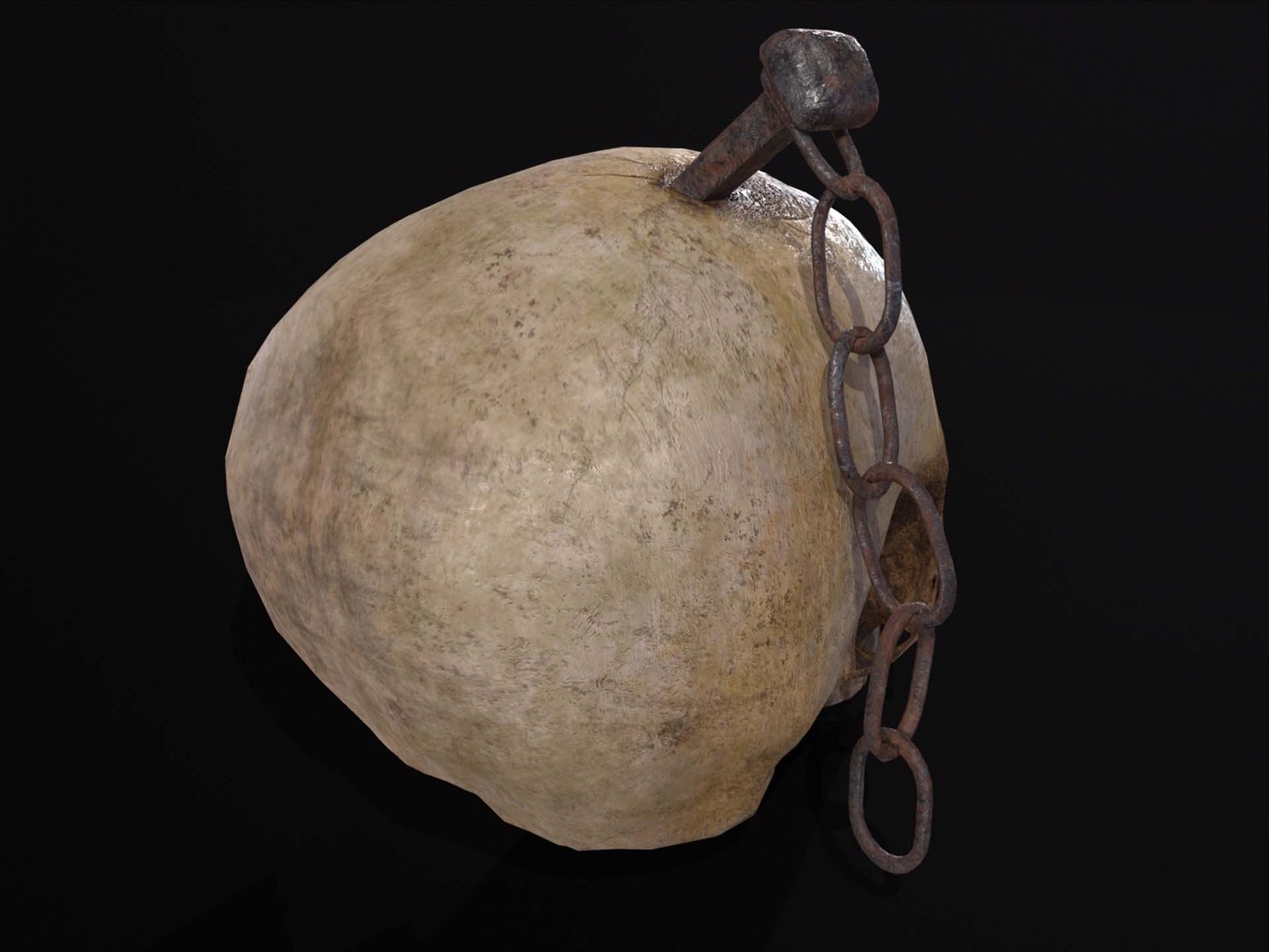 3D Old Impaled Skull - TurboSquid 2118412