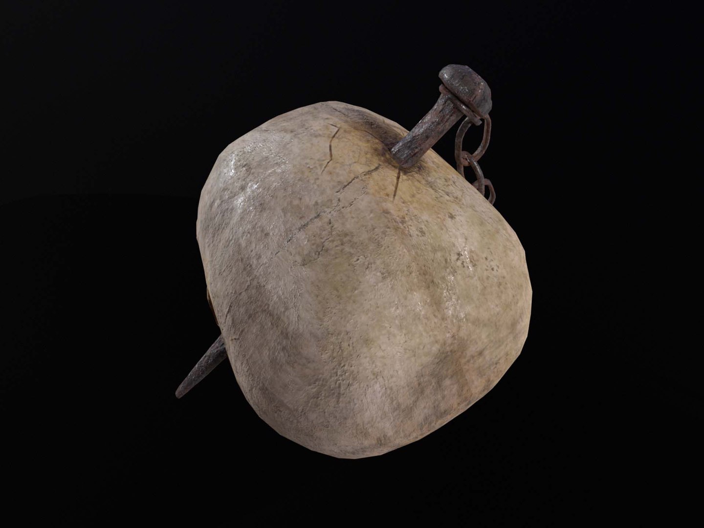 3D Old Impaled Skull - TurboSquid 2118412