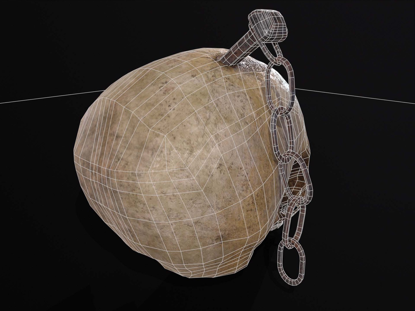 3D Old Impaled Skull - TurboSquid 2118412