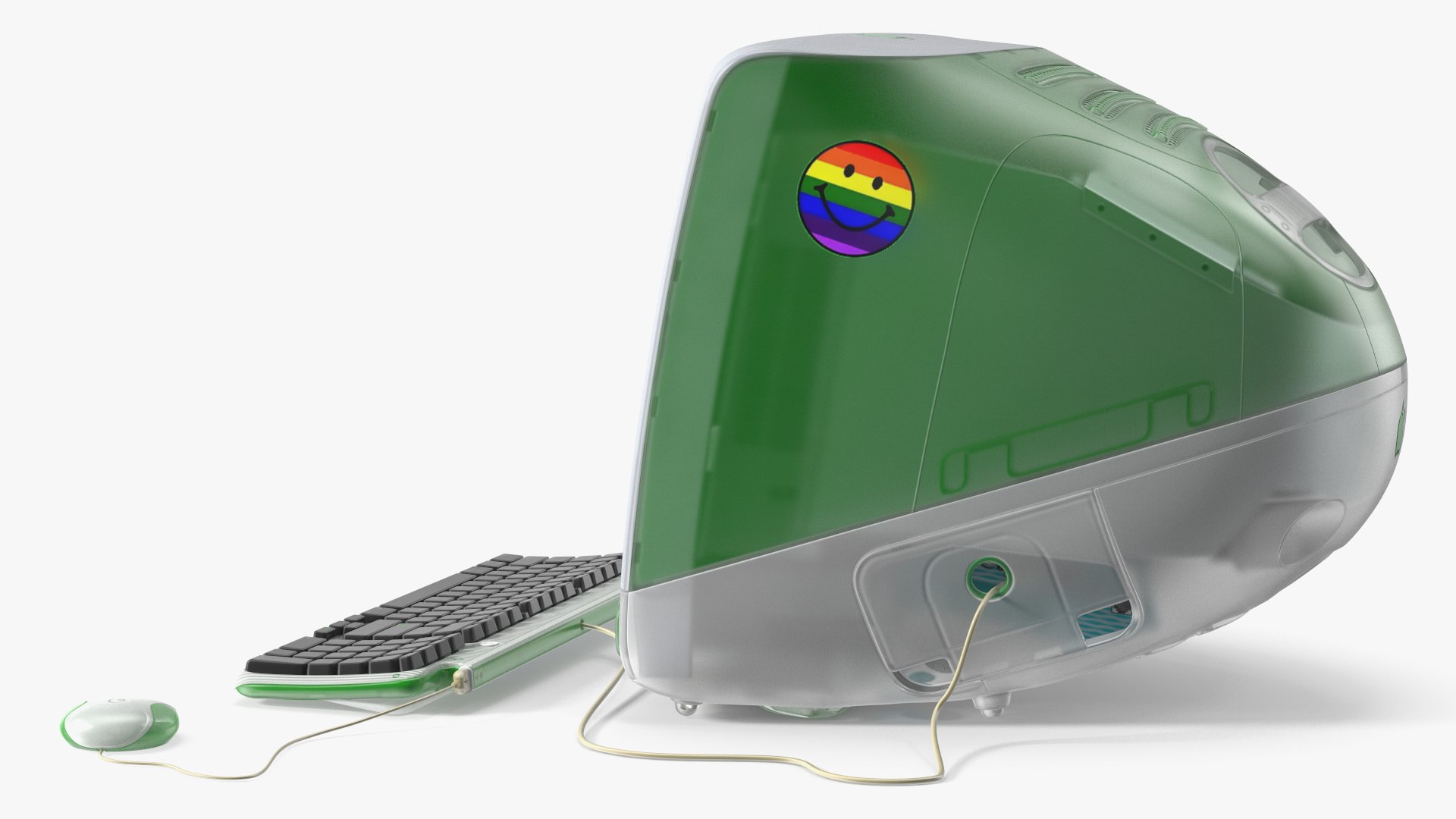 3D Model Apple IMac 1998 Green With Stickers - TurboSquid 2382880