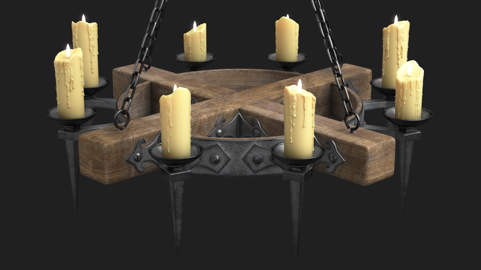 Medieval Chandelier 8K PBR Textures 3D Model - TurboSquid 1987782