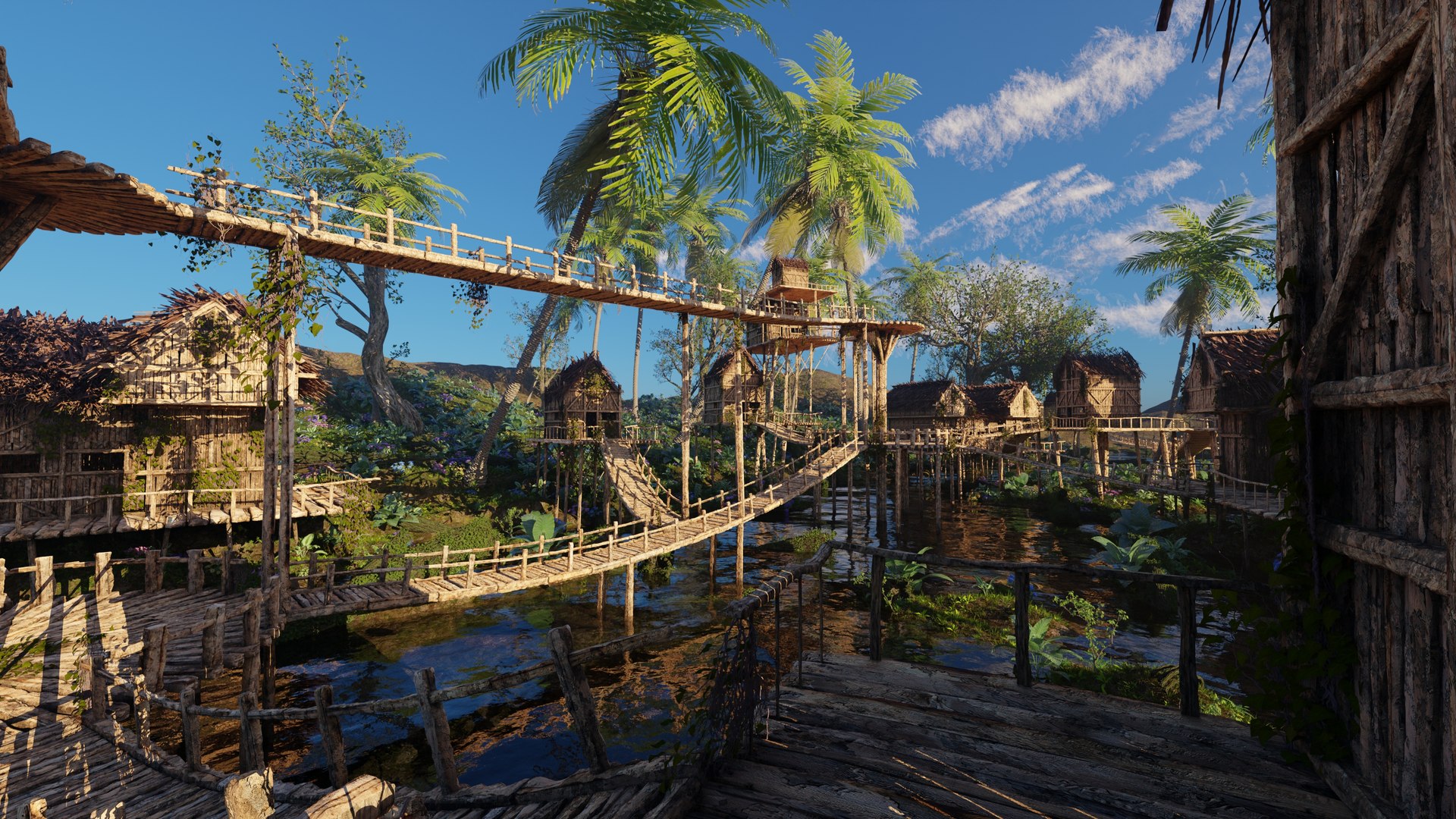 Riverside Village Scene 3D - TurboSquid 1961836