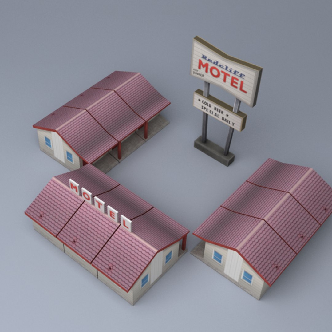 highway motel 3d max