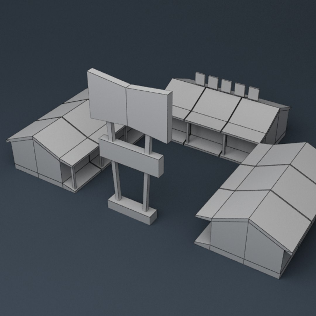 highway motel 3d max