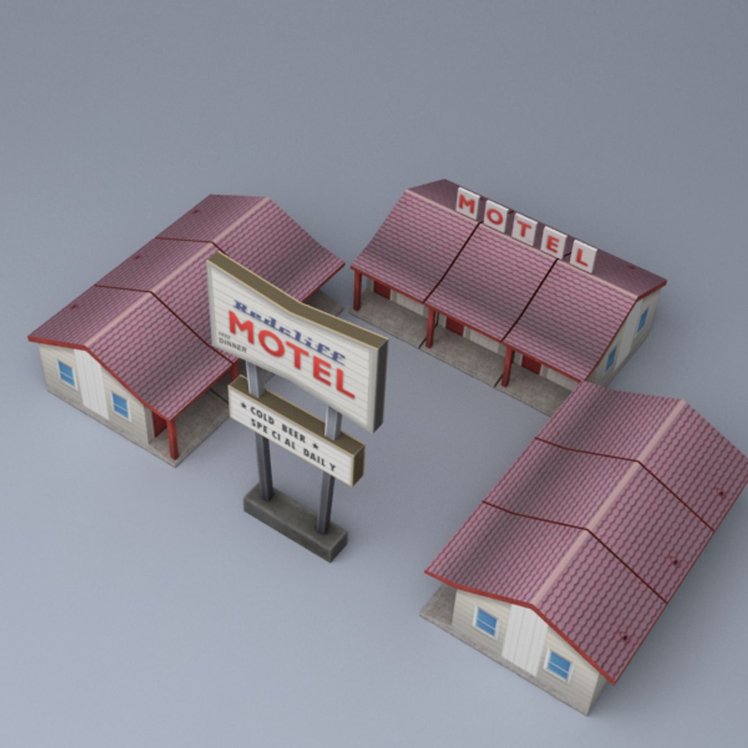 highway motel 3d max