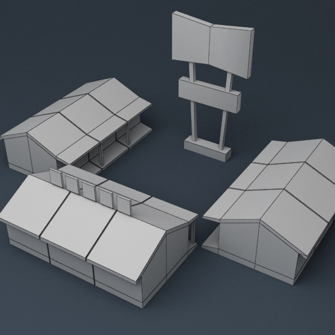 highway motel 3d max