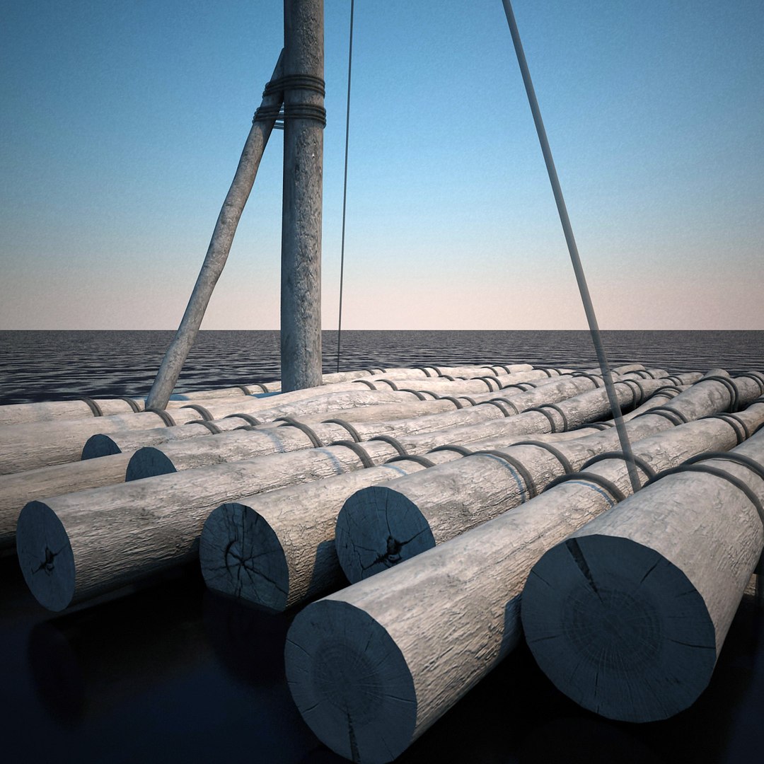 3d Rafts Set Modelled Model