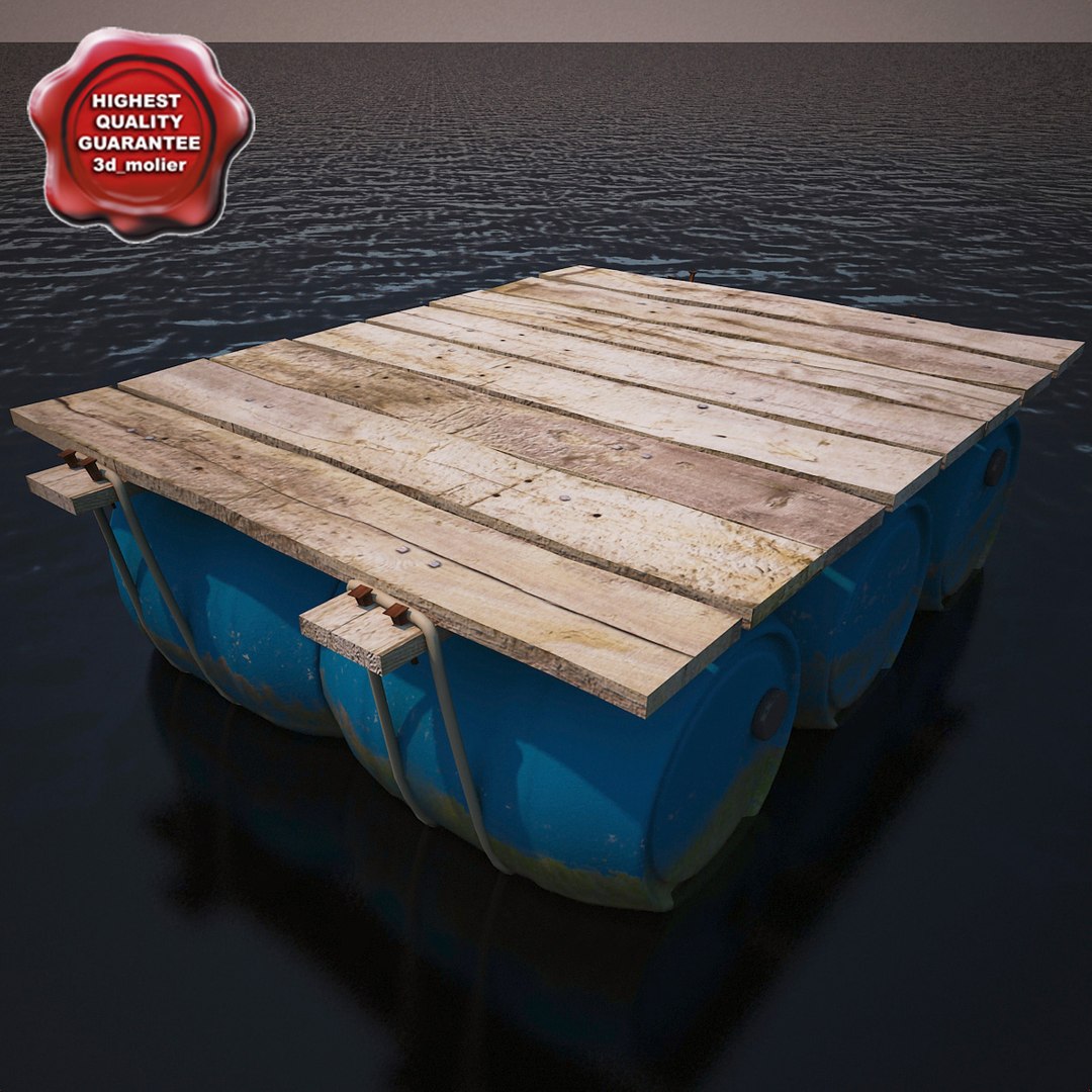 3d Rafts Set Modelled Model