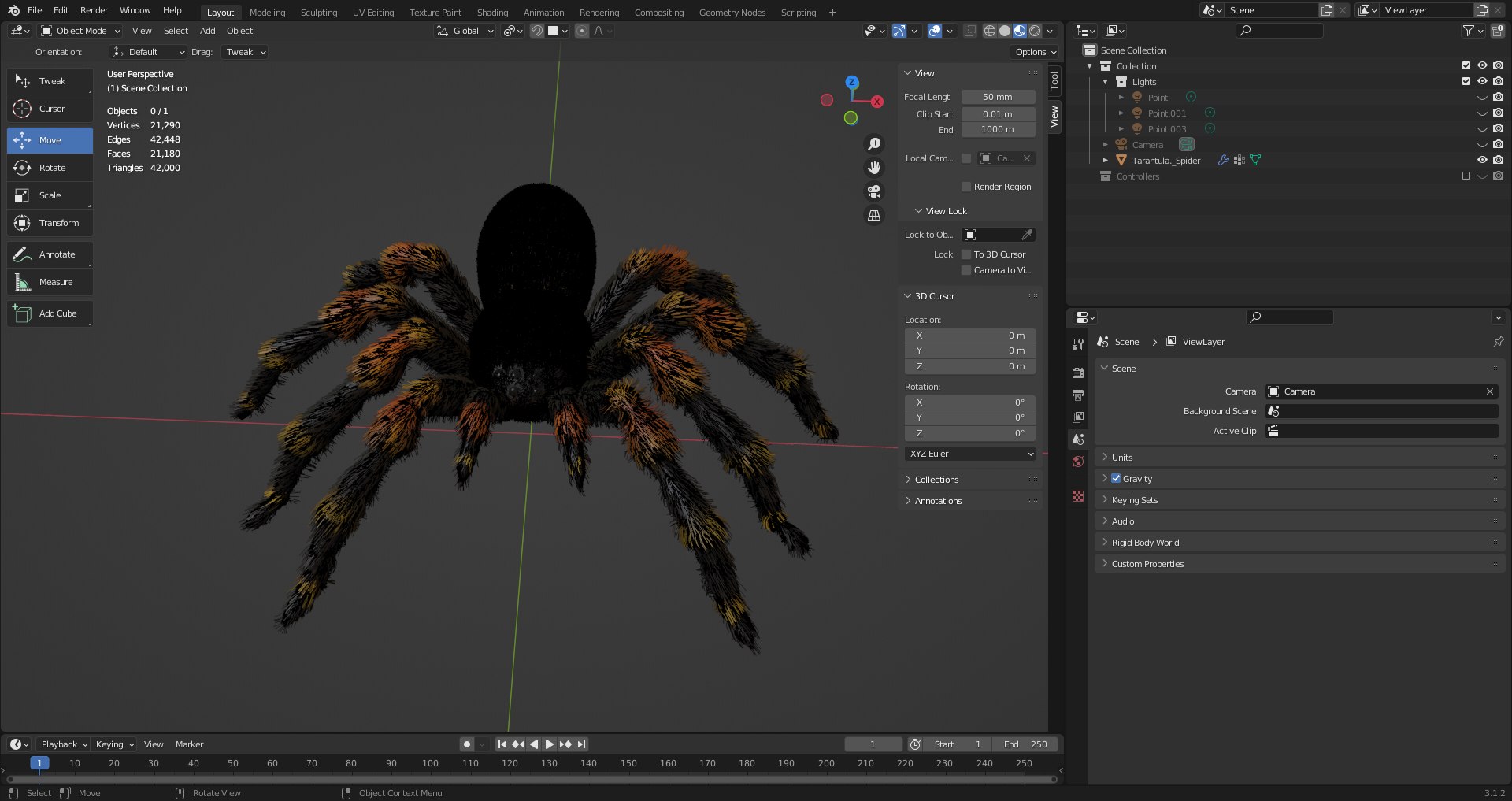 3D 3D Spider Tarantula Rigged And Animation - TurboSquid 2003536
