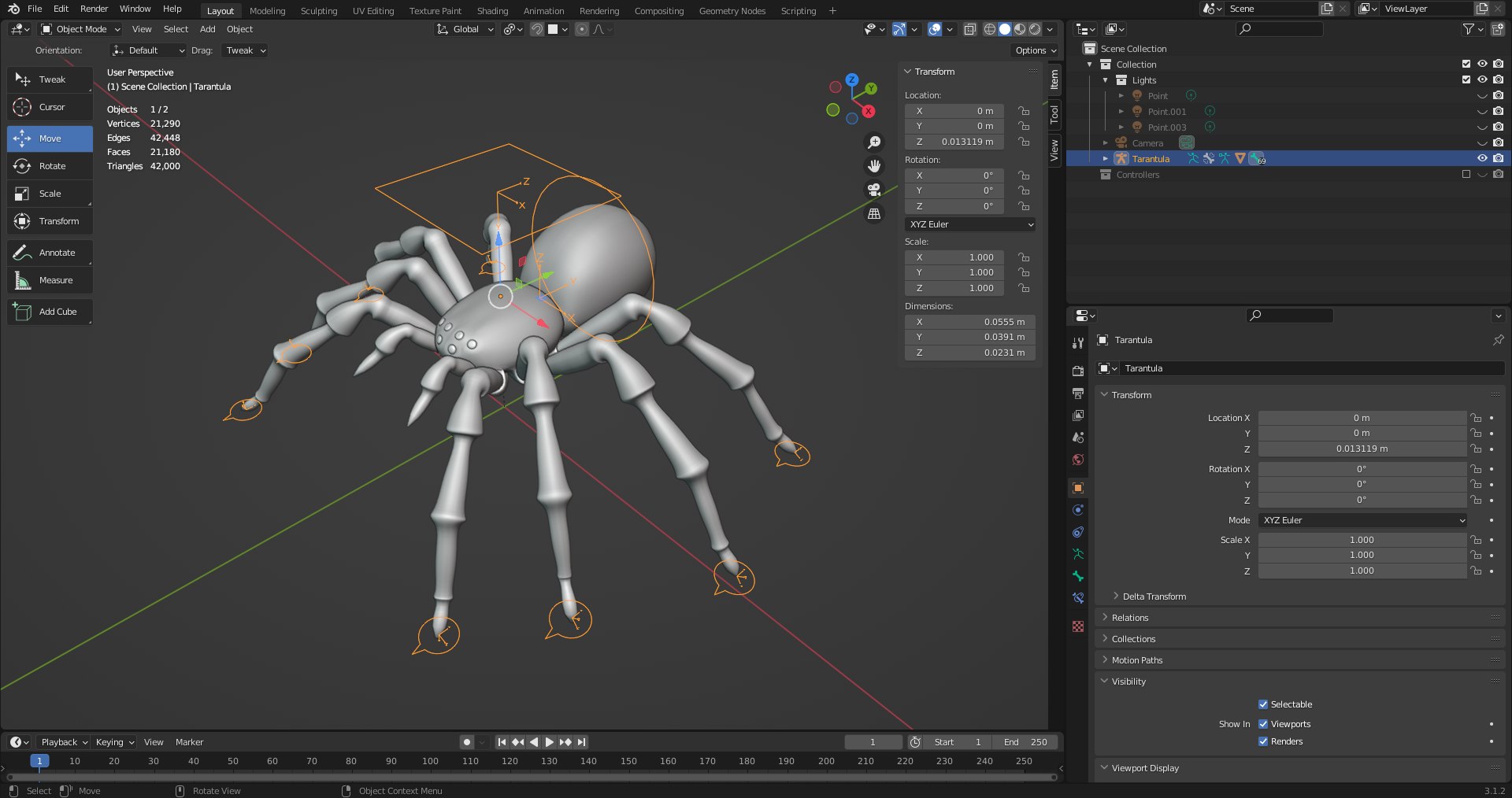 3D 3D Spider Tarantula Rigged And Animation - TurboSquid 2003536