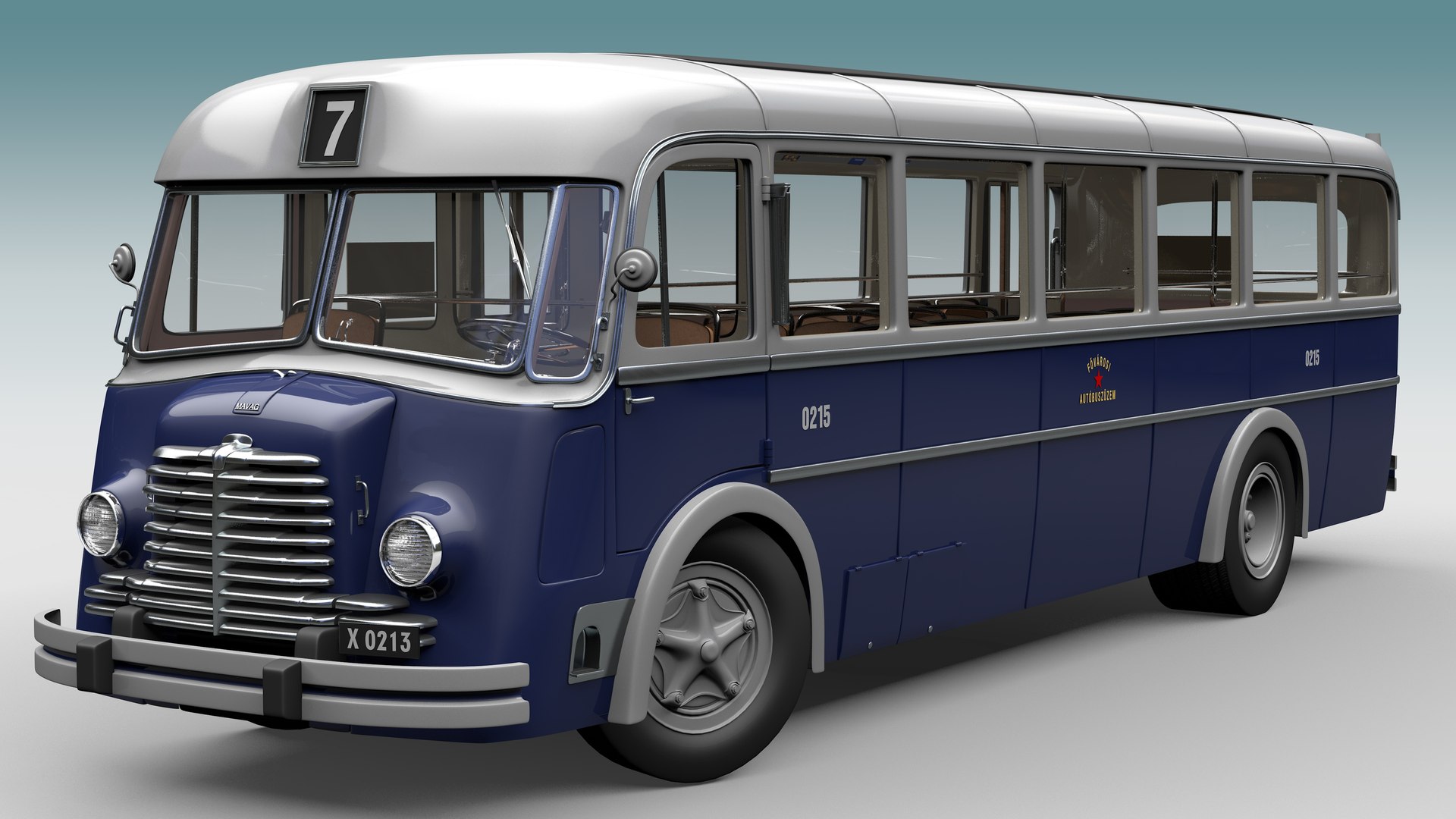 3D MAVAG TR5 Hungarian City Bus 1948 - TurboSquid 2030395